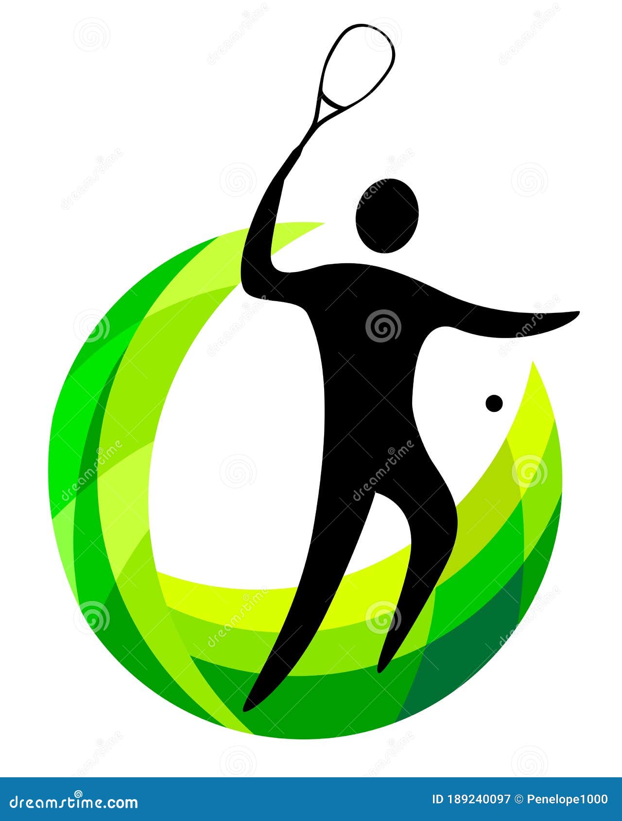 Abstract Squash Player Graphic in Vector Quality. Stock Vector ...