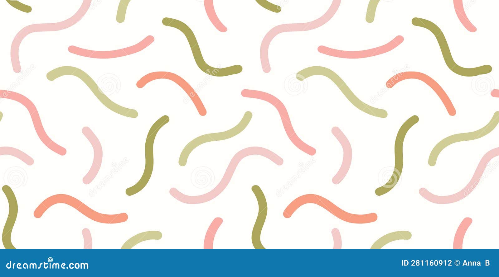 Abstract Squiggle Pattern Background Border. Fun Modern Boho Design ...