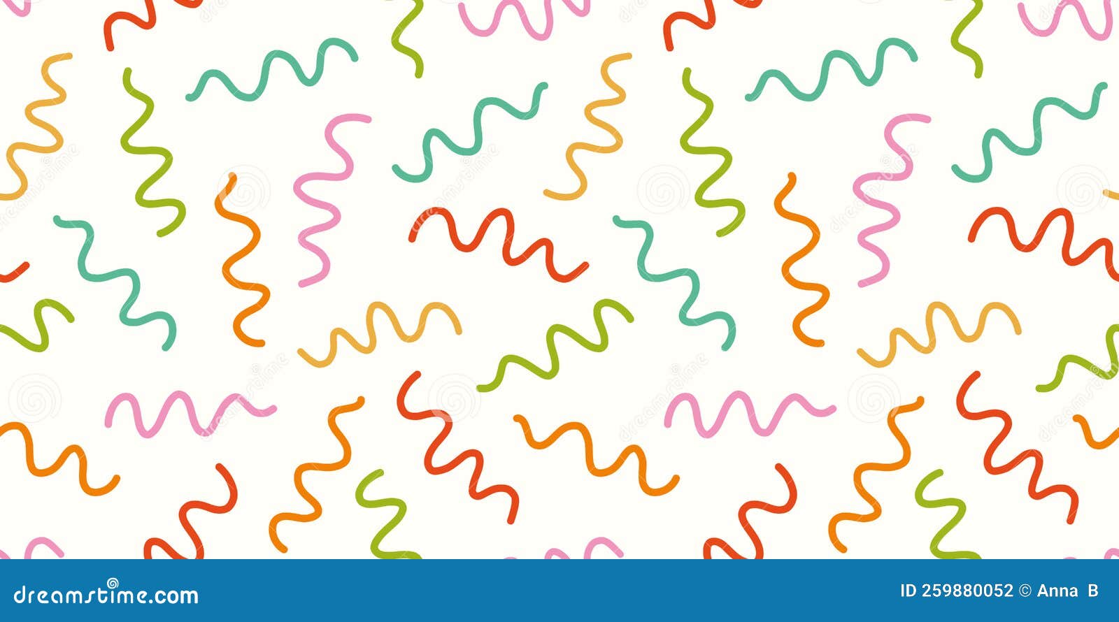 Abstract Squiggle Pattern Background Border. Fun Modern Border Design of Wavy Lines in Trendy ...