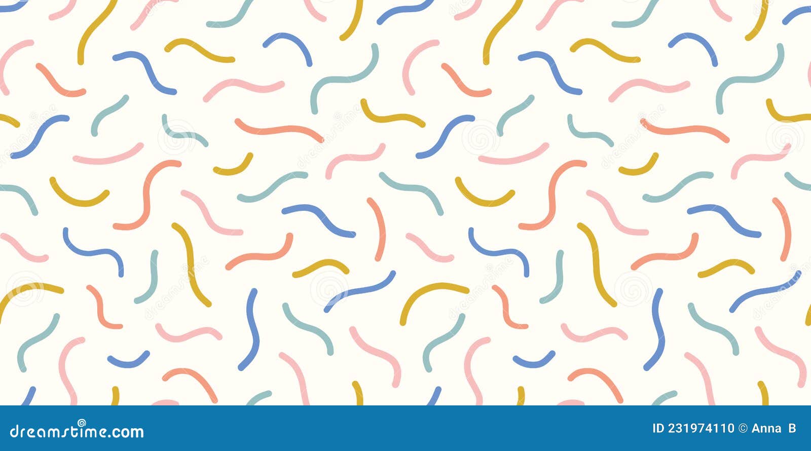 Abstract Squiggle Pattern Background Border. Fun Modern Design Element ...