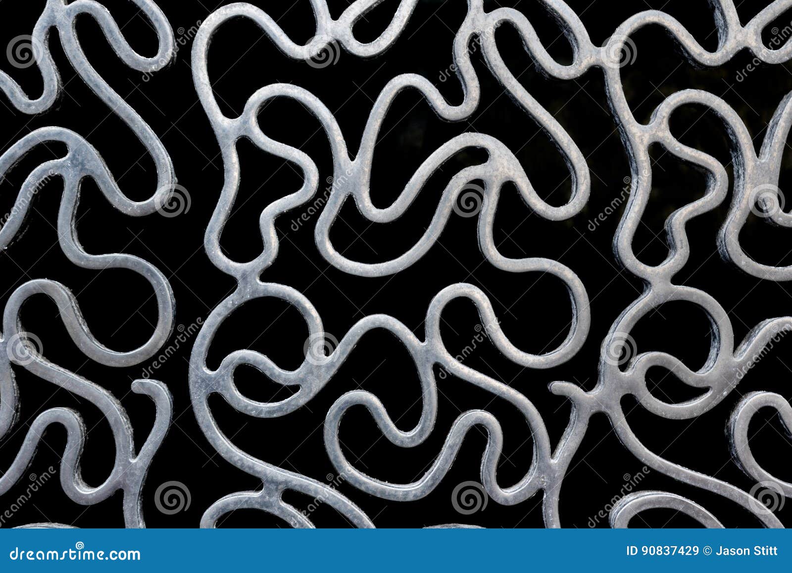 Abstract Squiggly Metal Pattern Stock Image - Image of metal, texture ...