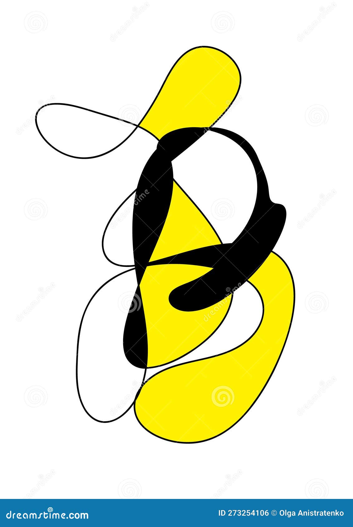 Abstract Squiggly Modern Background with Continuous Lines. Stock Vector ...