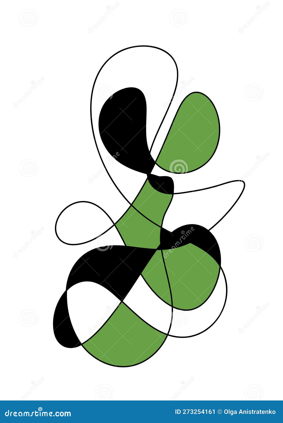 Abstract Squiggly Modern Background with Continuous Lines. Stock Vector ...