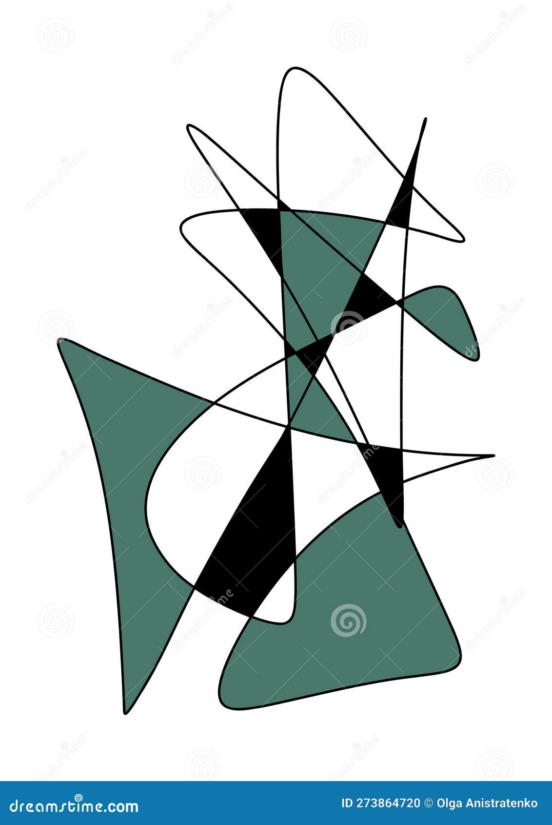 Abstract Squiggly Modern Background with Continuous Lines. Stock Vector ...