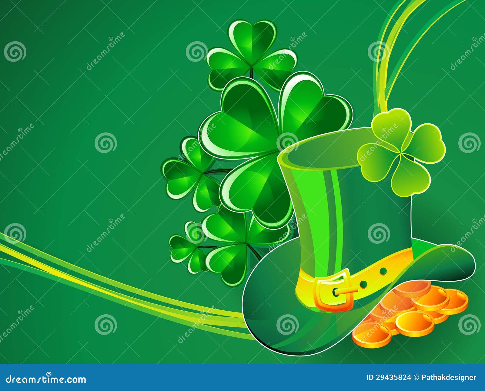 Abstract St Patrick Background Stock Vector - Illustration of leaves ...