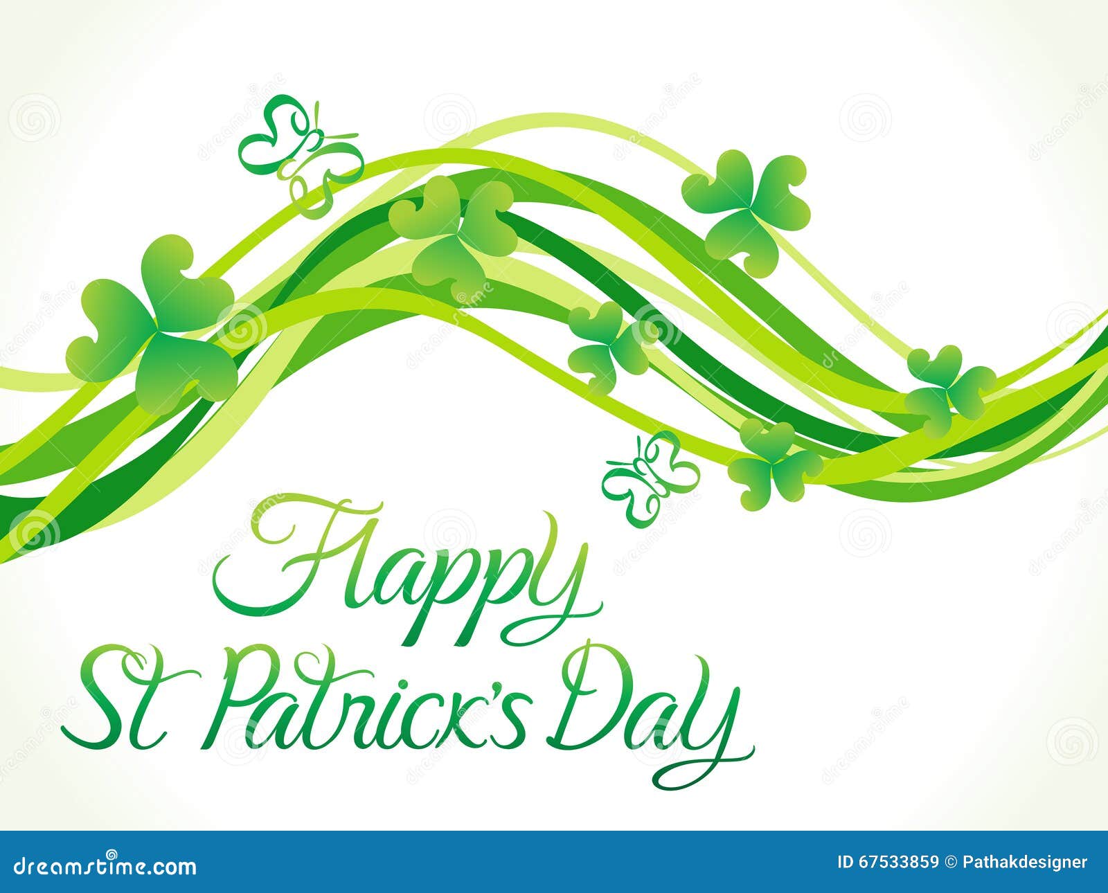 Abstract St Patrick Day Wave Stock Vector - Illustration of celtic ...