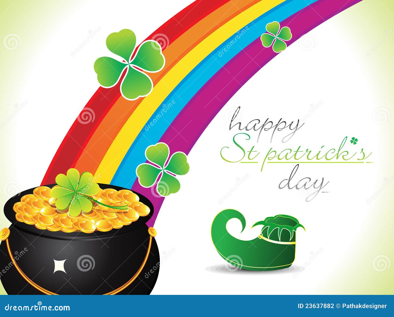 Abstract St Patrick Rainbow Background Stock Vector - Illustration of ...