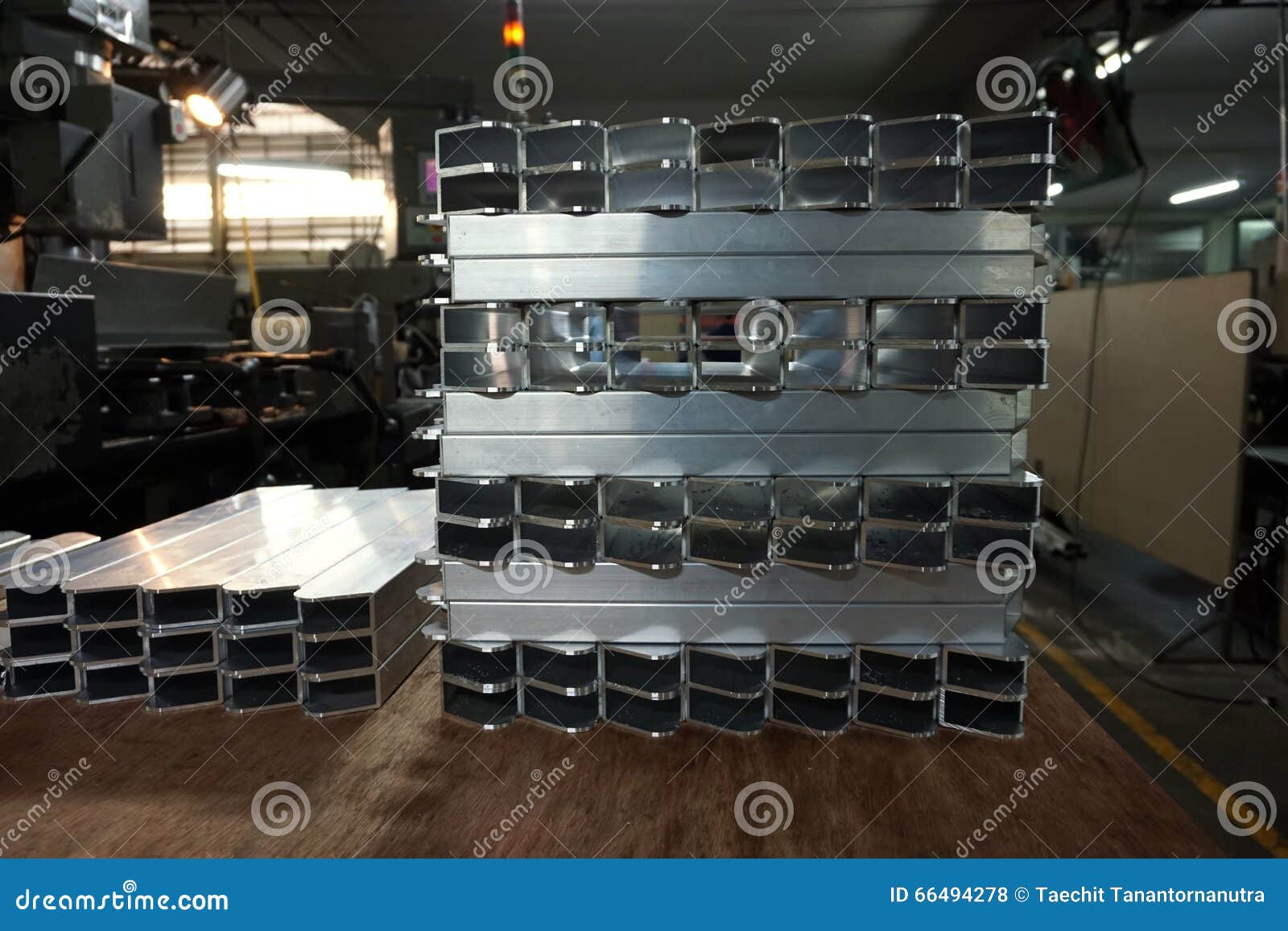 Abstract Stack of Aluminum Tube Stock Photo - Image of industrial ...