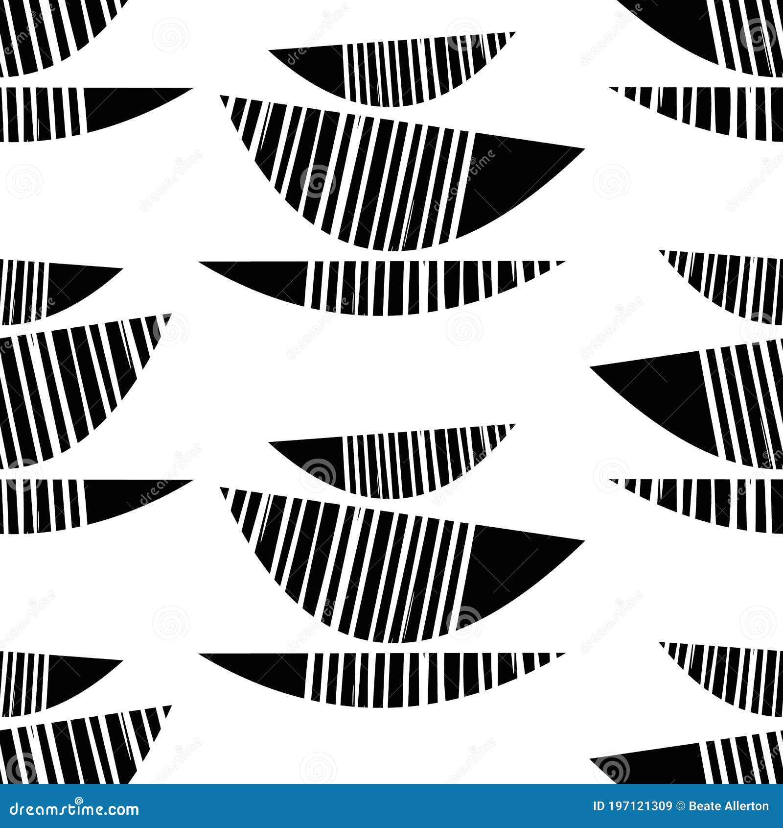 Abstract Stack of Bowls Vector Seamless Pattern Background. Monochrome ...