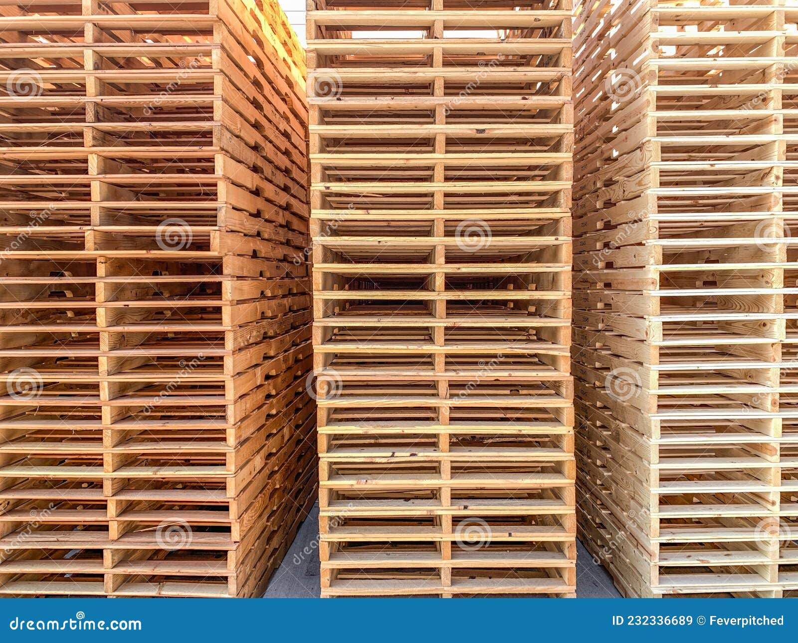 Abstract of Stacked Wooden Pallets Stock Image - Image of stacked, work ...