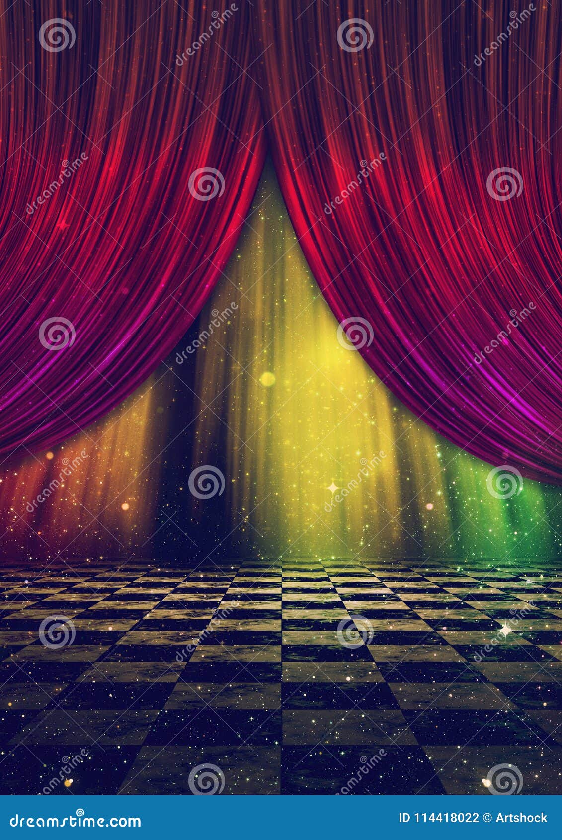 Shimmer Curtains Stage Floor Stock Illustrations – 13 Shimmer Curtains ...