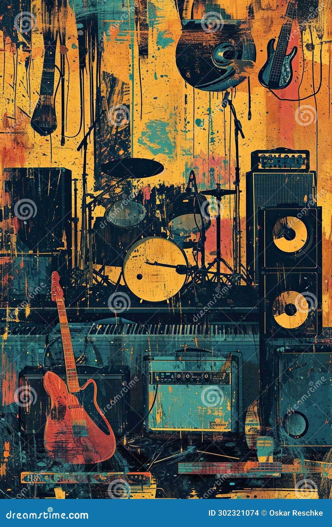 Abstract Stage Graphics Resembling a Stage Setup Stock Illustration ...