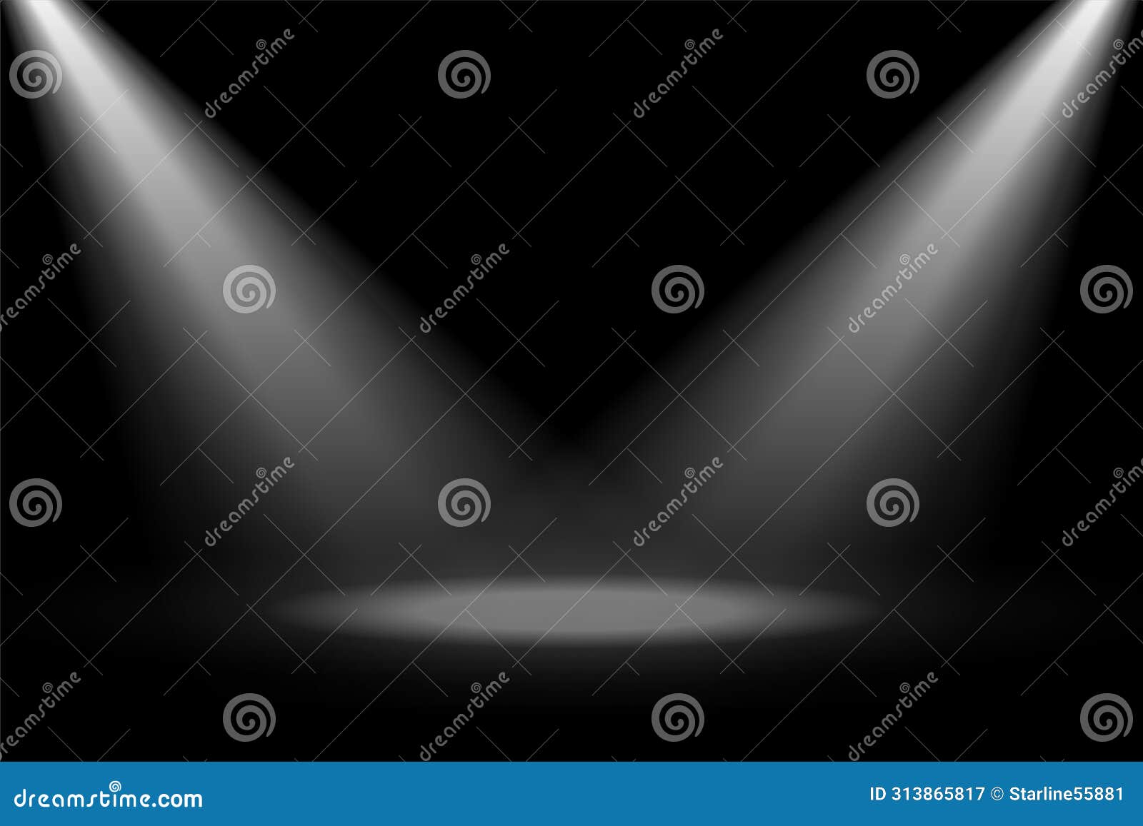 Abstract Stage Spotlight Focus on Black Background Stock Vector ...
