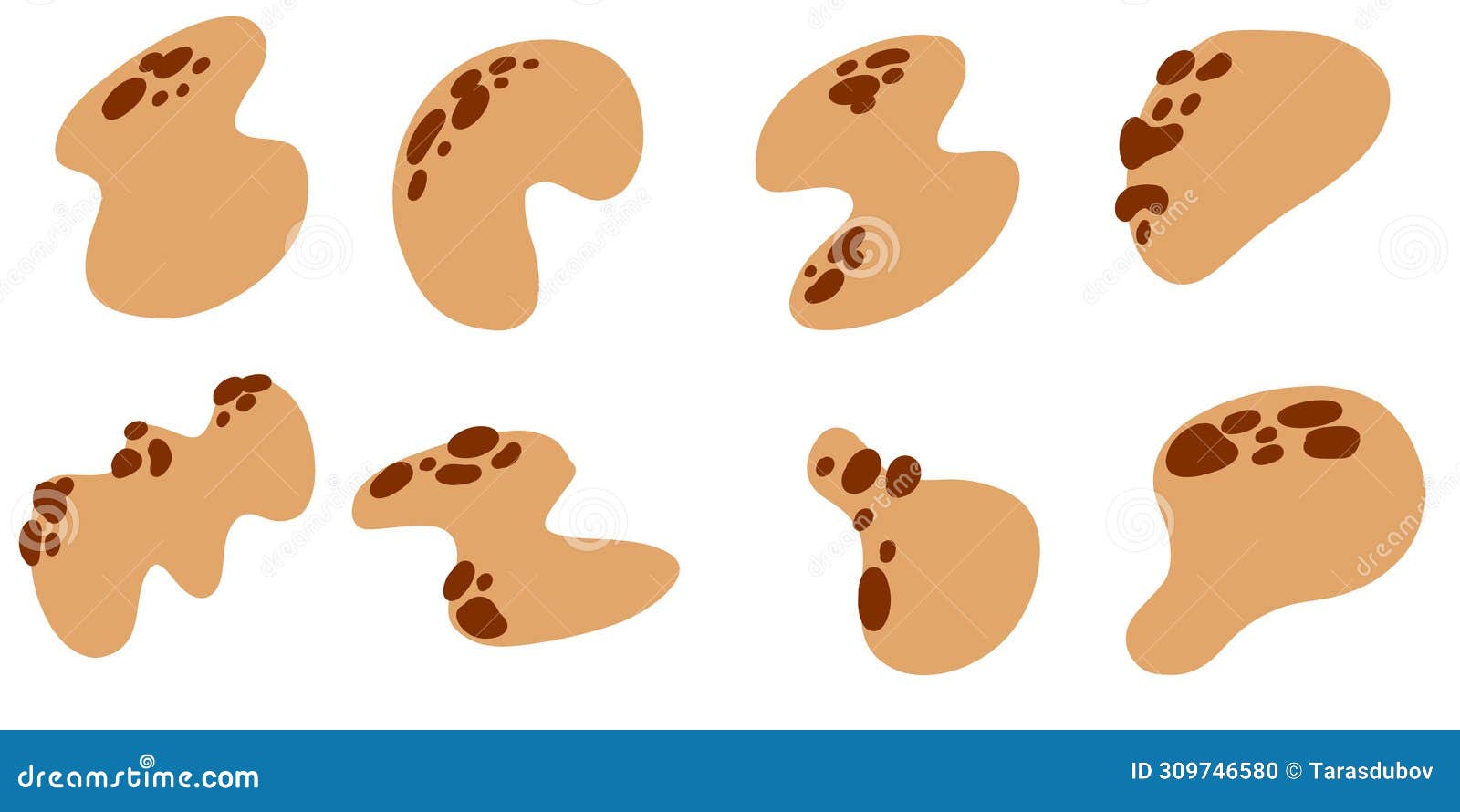 Abstract Stain Shape. Basic Brown Blob or Melt Blot Stock Illustration ...