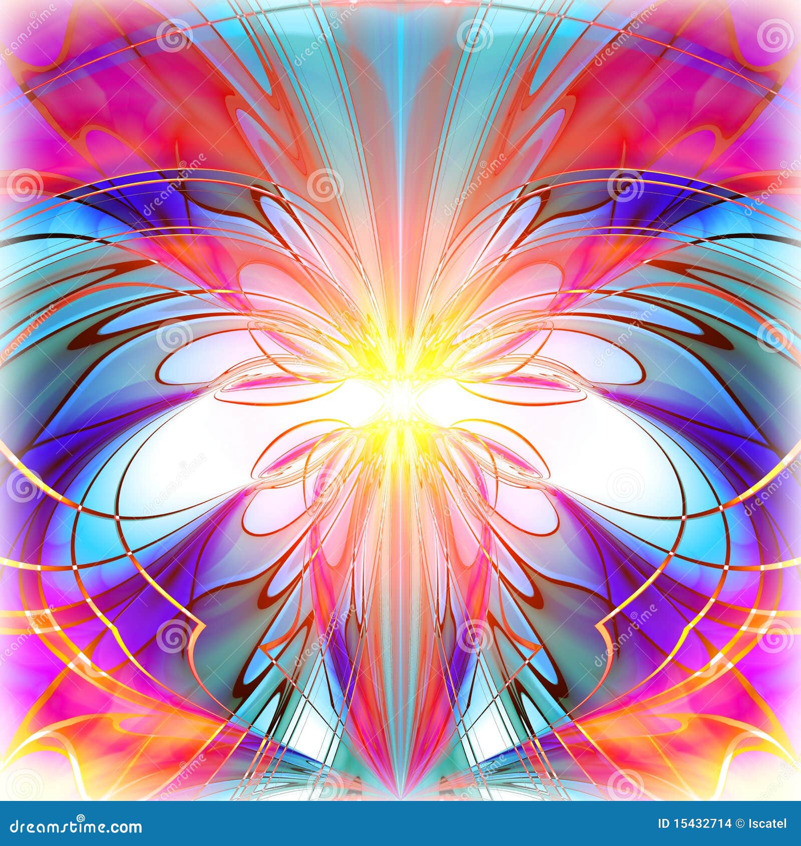 Abstract Stained-glass Design Stock Illustration - Illustration of ...
