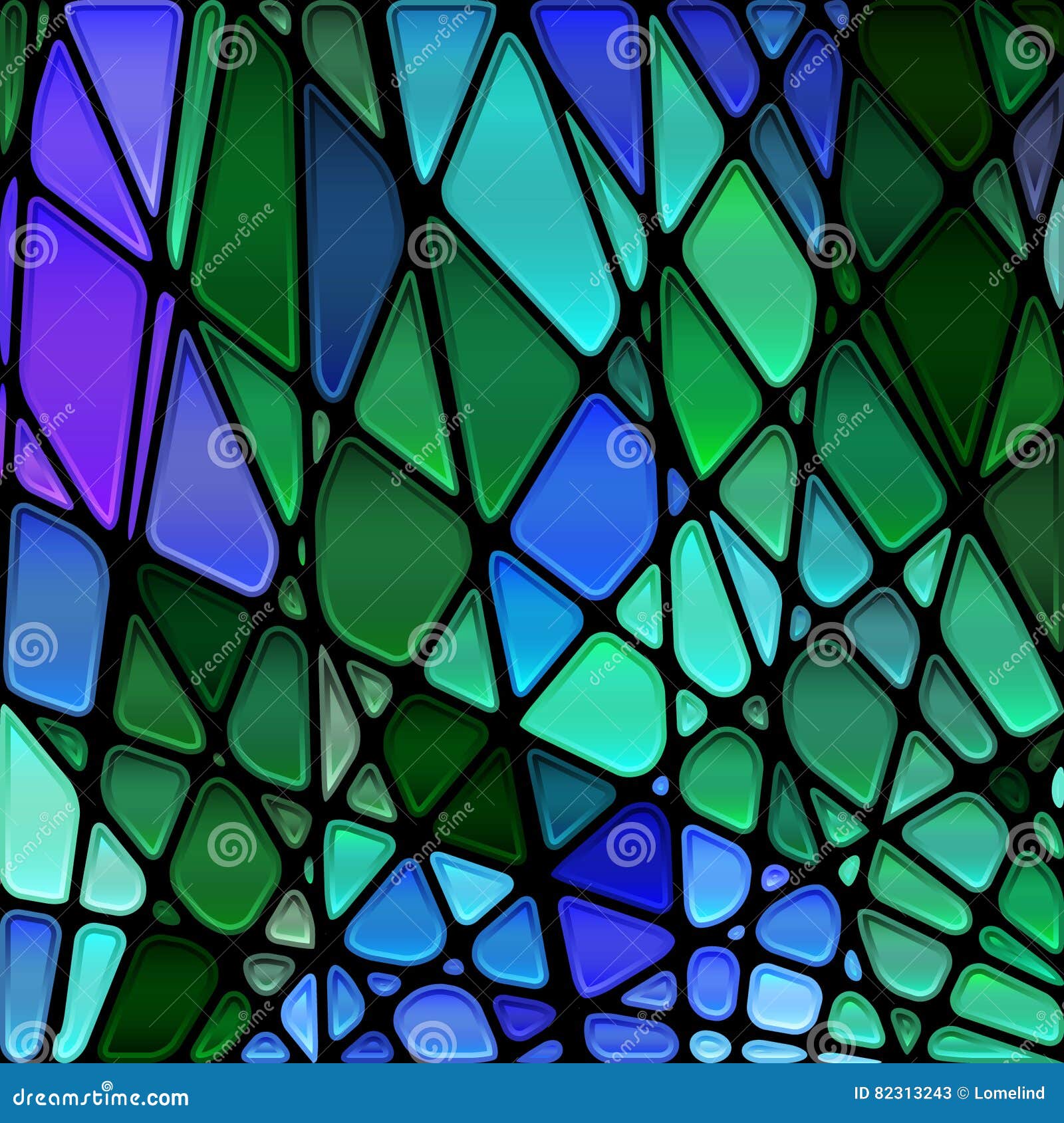 Abstract Stained-glass Mosaic Background Stock Illustration ...