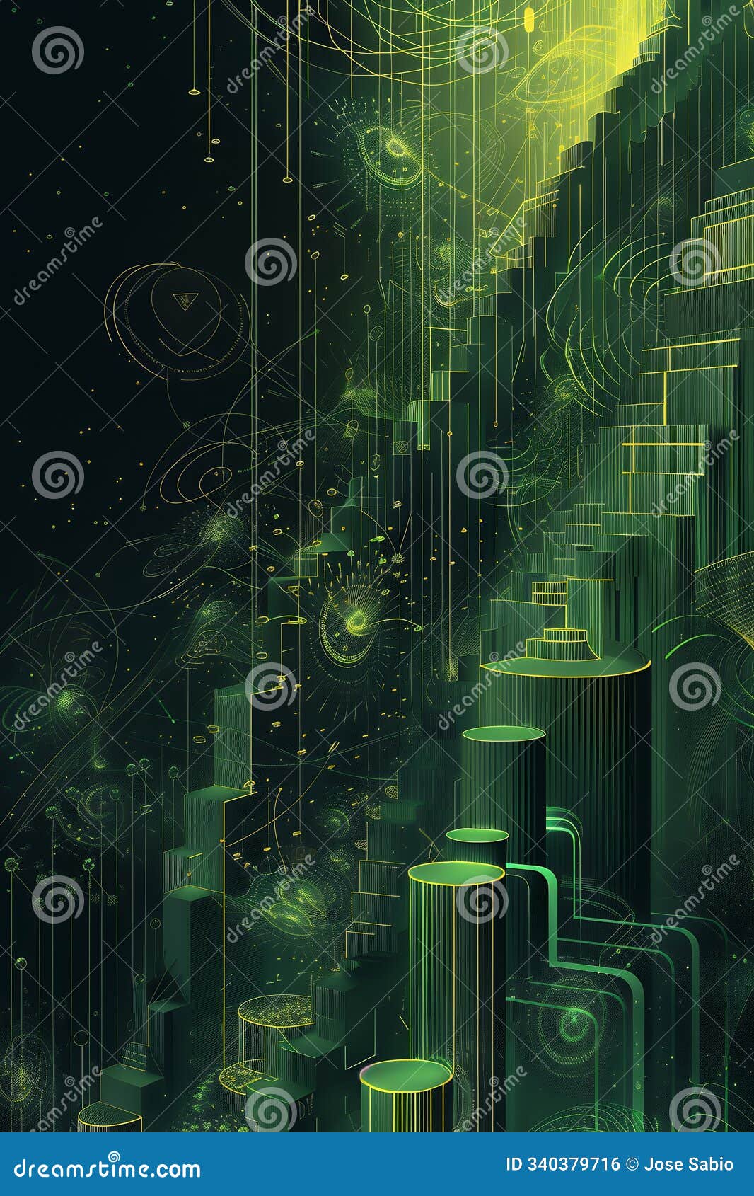 Abstract Staircase Design with Ascending Lines Symbolizing Growth ...