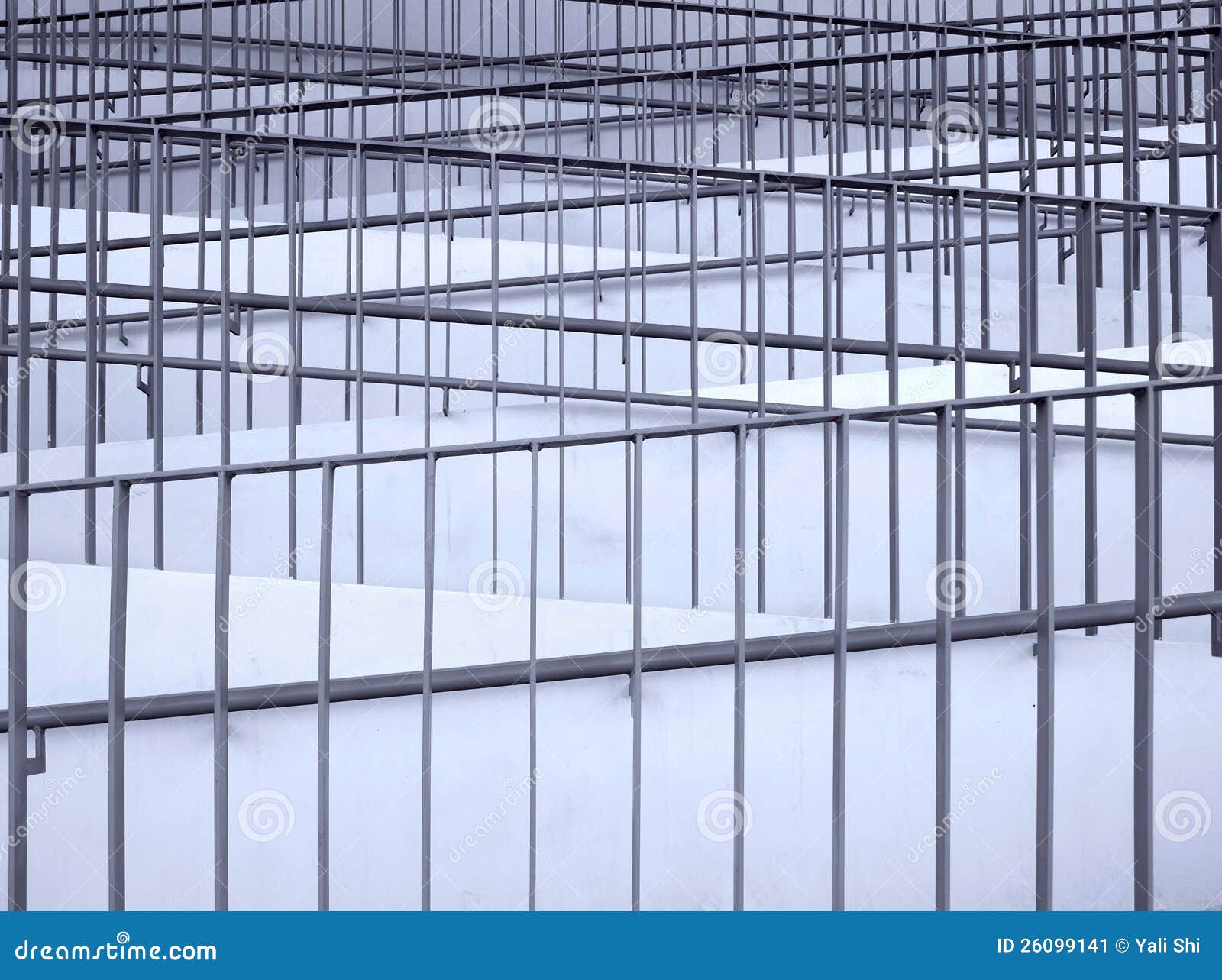 Abstract Staircase Railing Pattern Stock Image - Image of wall, steel ...