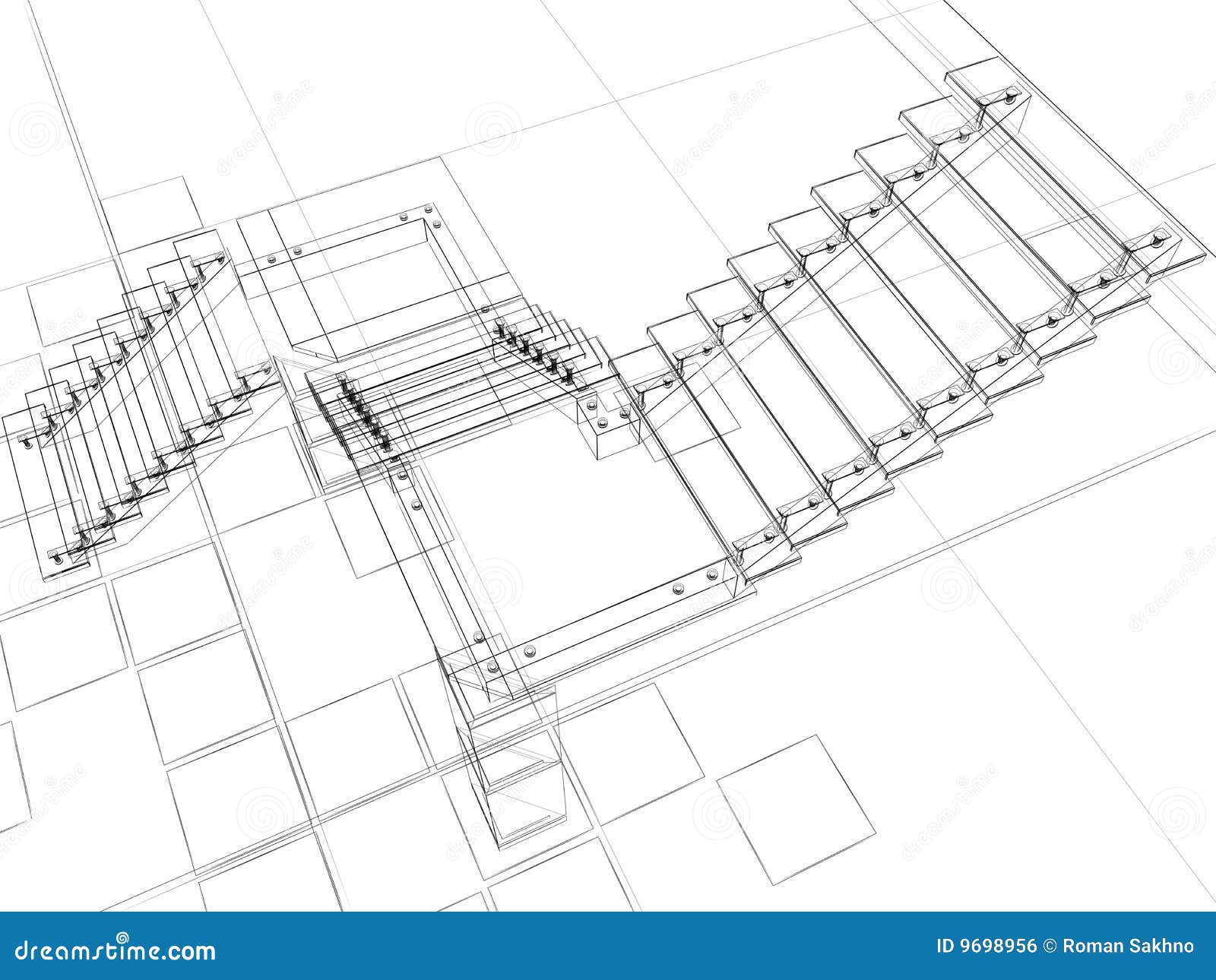 Abstract stairs stock illustration. Illustration of engineering - 9698956