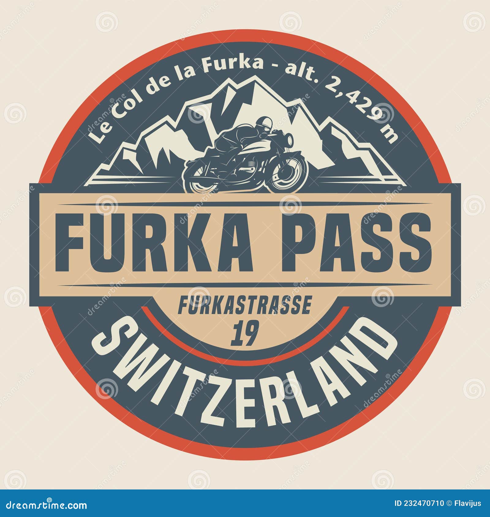Abstract Stamp or Emblem with the Name of Furka Pass, Switzerland Stock Vector - Illustration of ...
