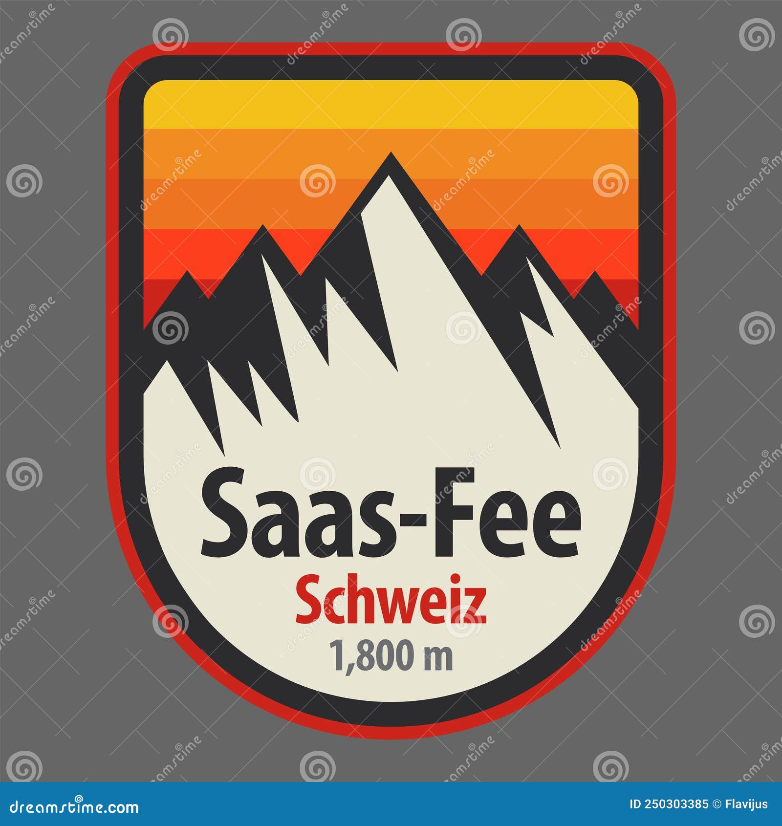 Abstract Stamp or Emblem with the Name of Saas-Fee, Switzerland Stock Vector - Illustration of ...