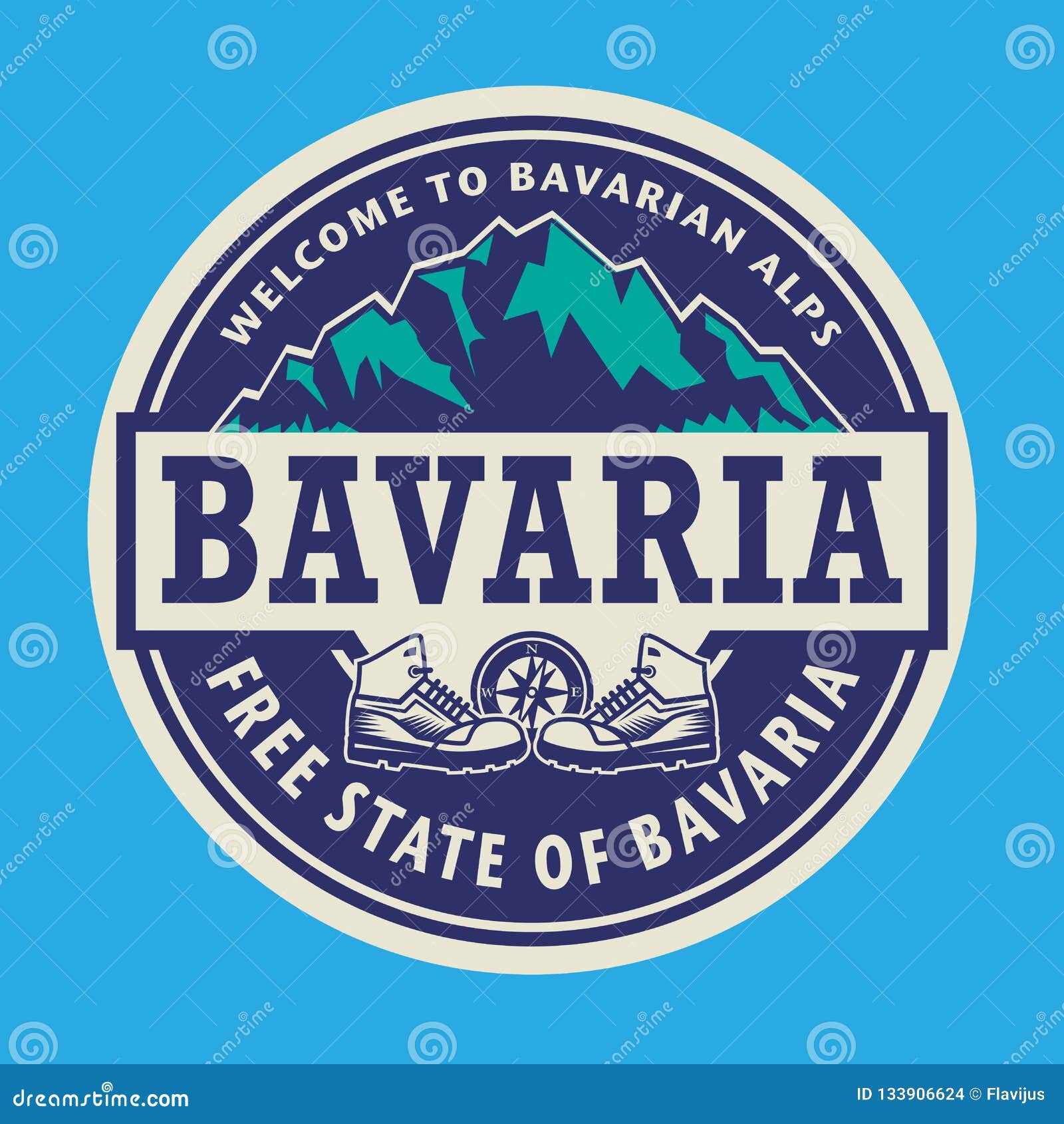 Abstract Stamp or Emblem with the Text Bavaria Stock Vector ...