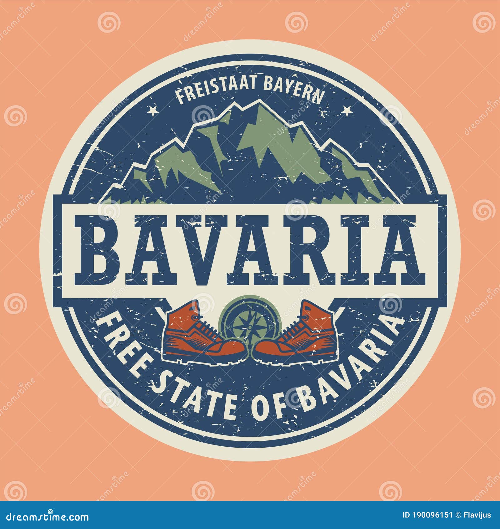 Abstract Stamp or Emblem with the Text Bavaria Stock Vector ...