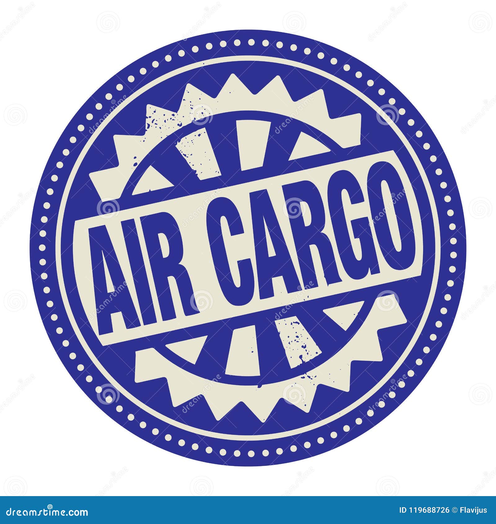 Abstract Stamp or Label with the Text Air Cargo Written Inside Stock ...
