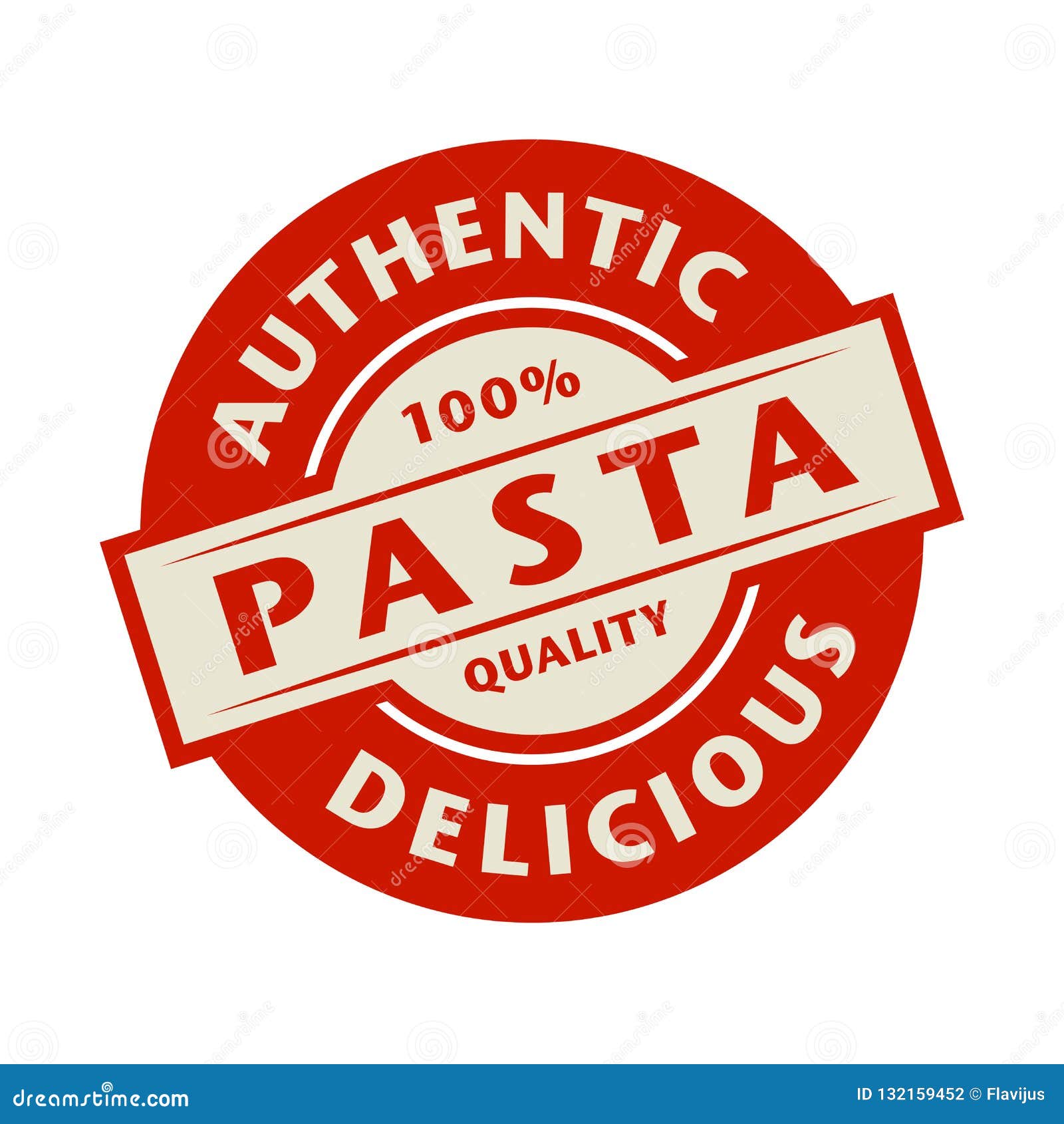 Abstract Stamp or Label with the Text Authentic, Delicious Pasta Stock ...