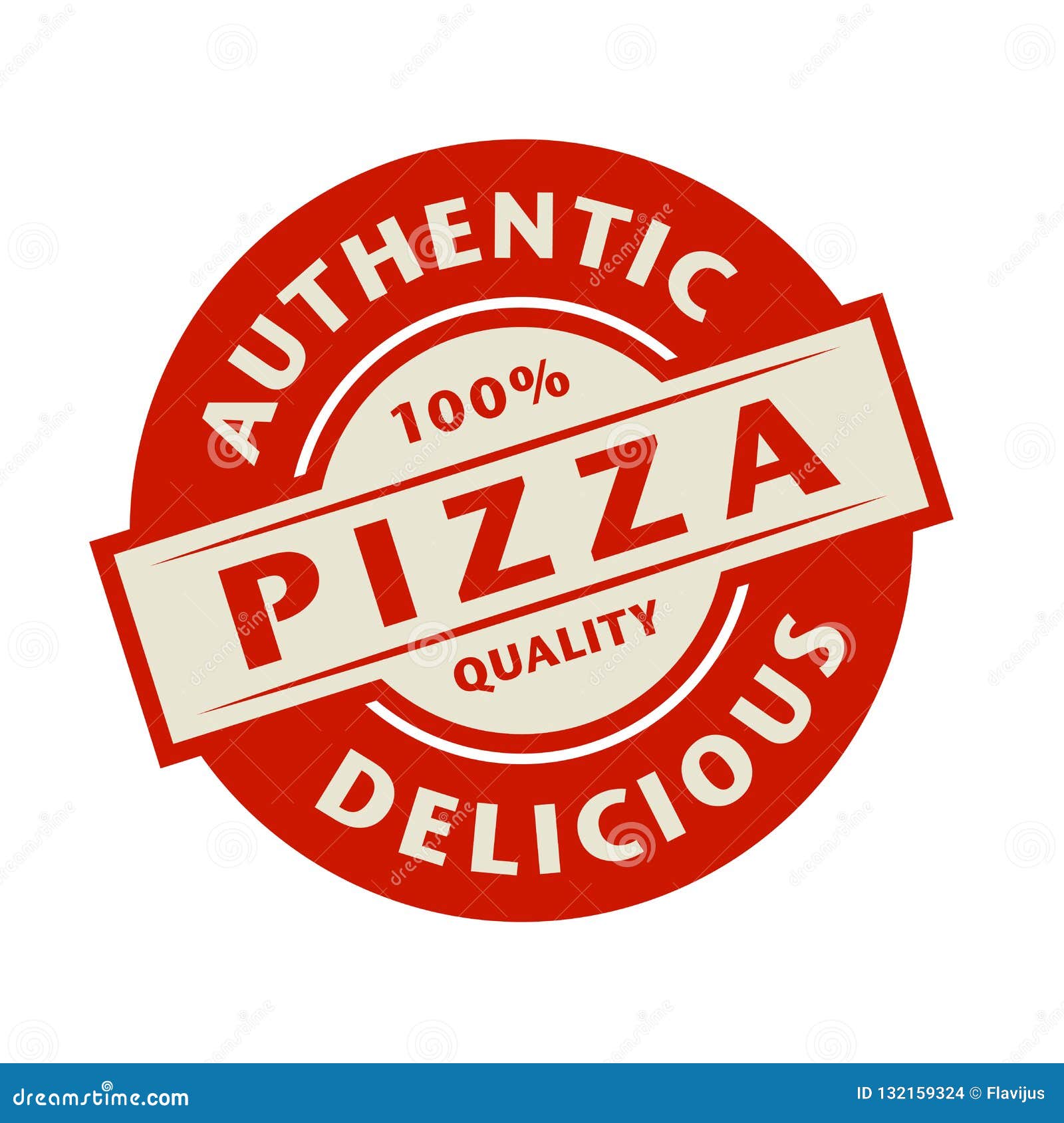 Abstract Stamp or Label with the Text Authentic, Delicious Pizza Stock ...