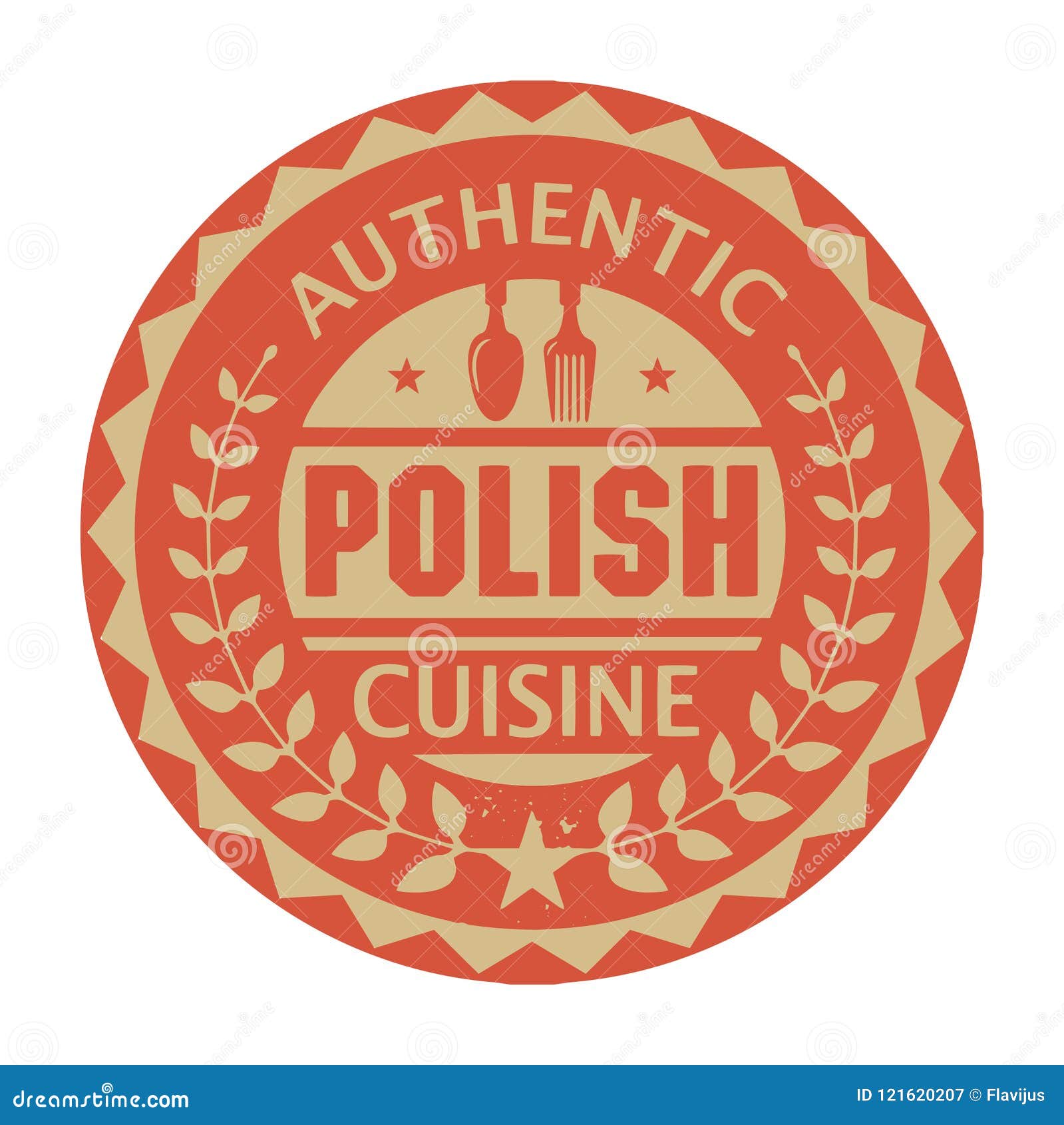 Abstract Stamp or Label with the Text Authentic Polish Cuisine Stock ...