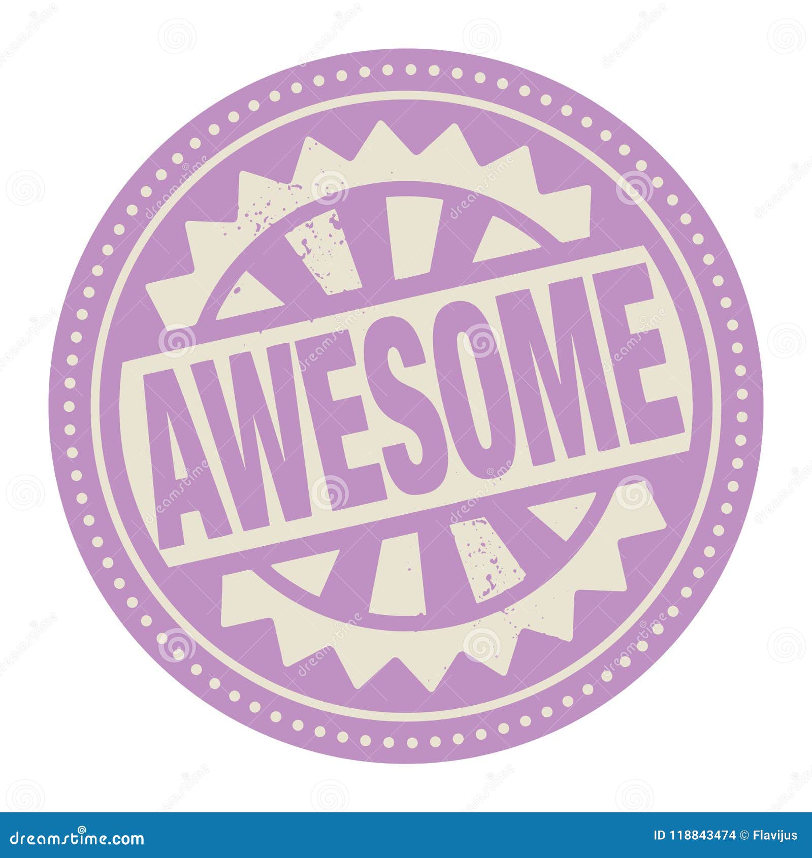 Abstract Stamp or Label with the Text Awesome Written Inside Stock ...