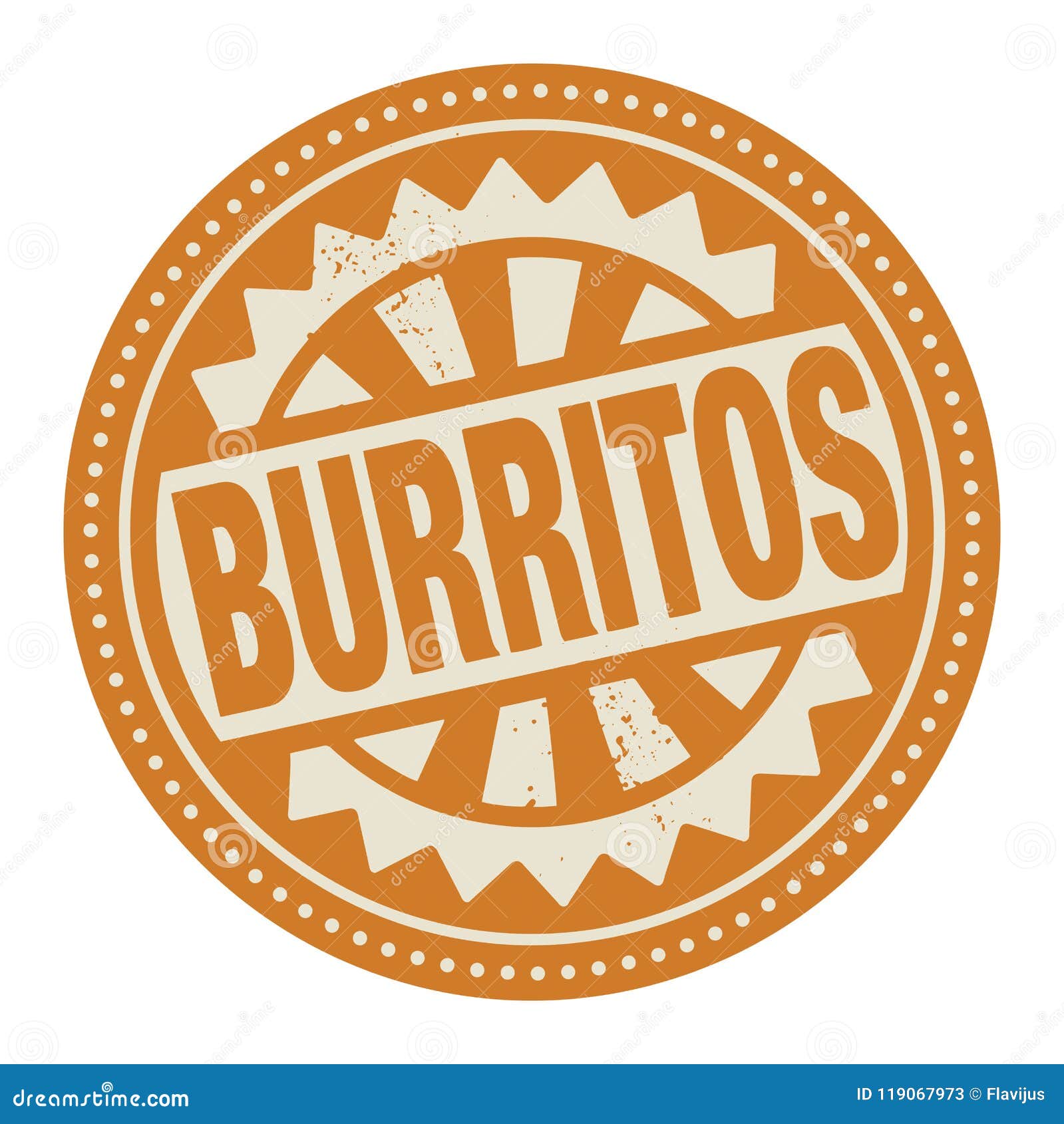 Abstract Stamp or Label with the Text Burritos Written Inside Stock ...