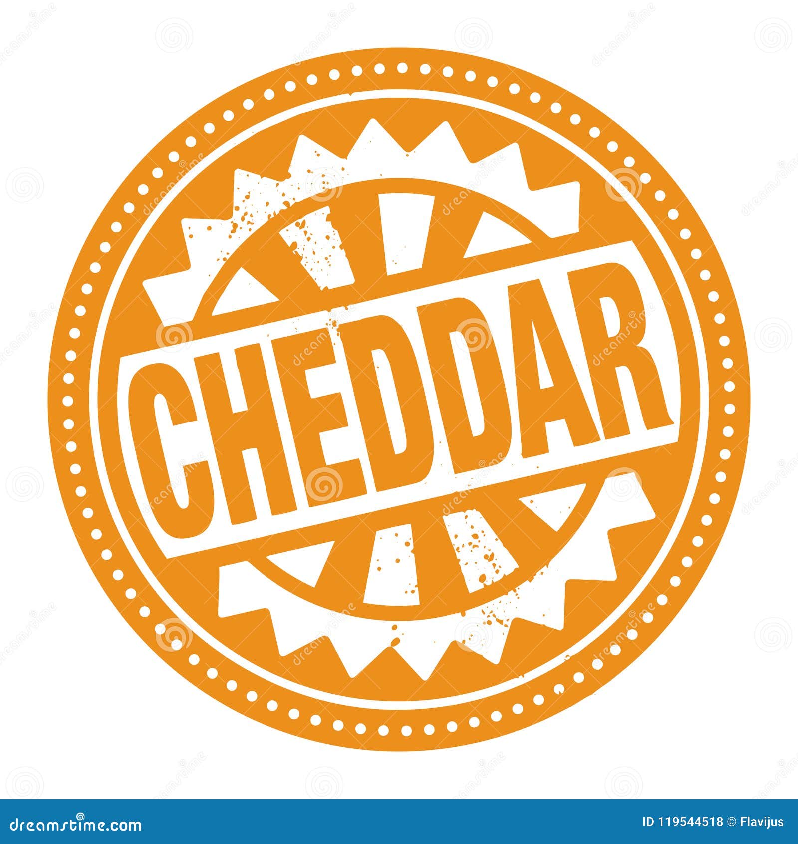 Abstract Stamp or Label with the Text Cheddar Written Inside Stock ...
