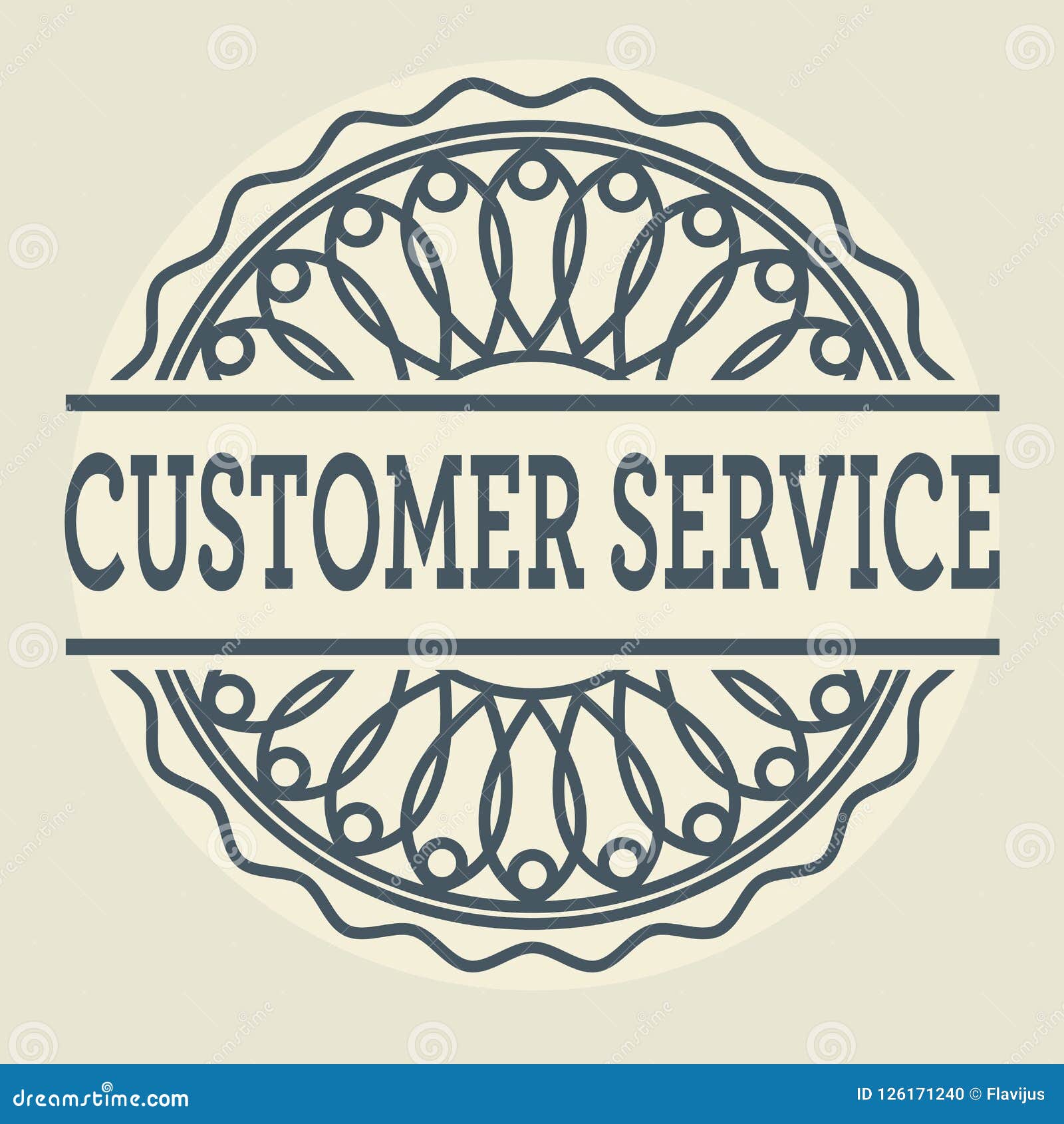 Abstract Stamp or Label with Text Customer Service Stock Vector ...