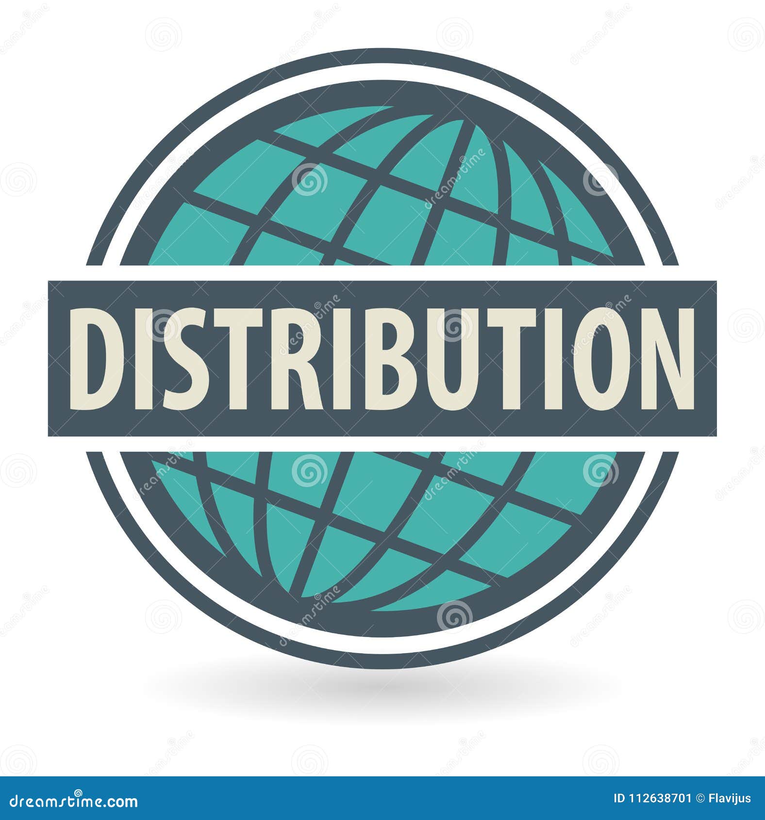 Abstract Stamp or Label with the Text Distribution Stock Vector ...