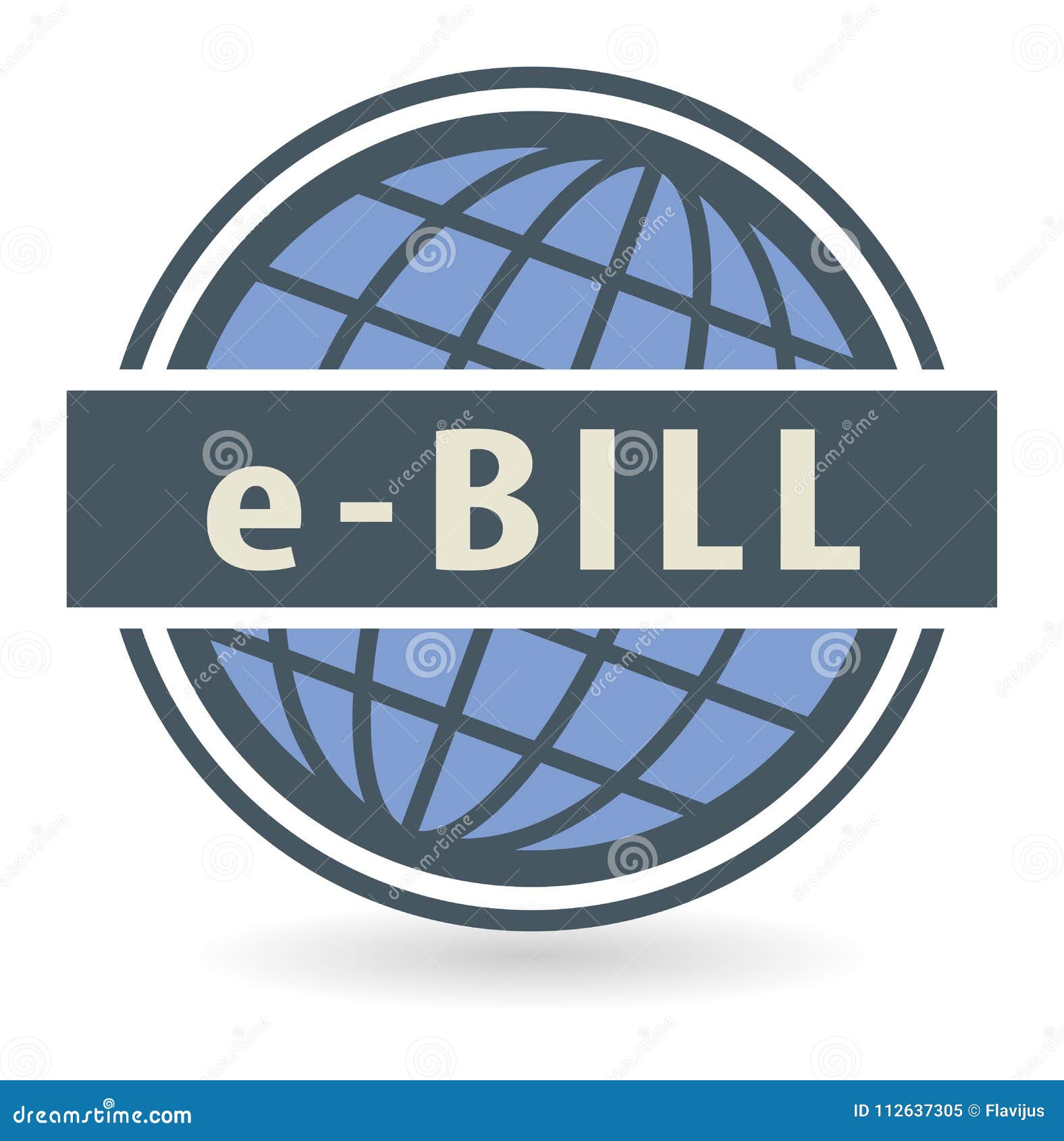 Abstract Stamp or Label with the Text E-Bill Stock Vector ...
