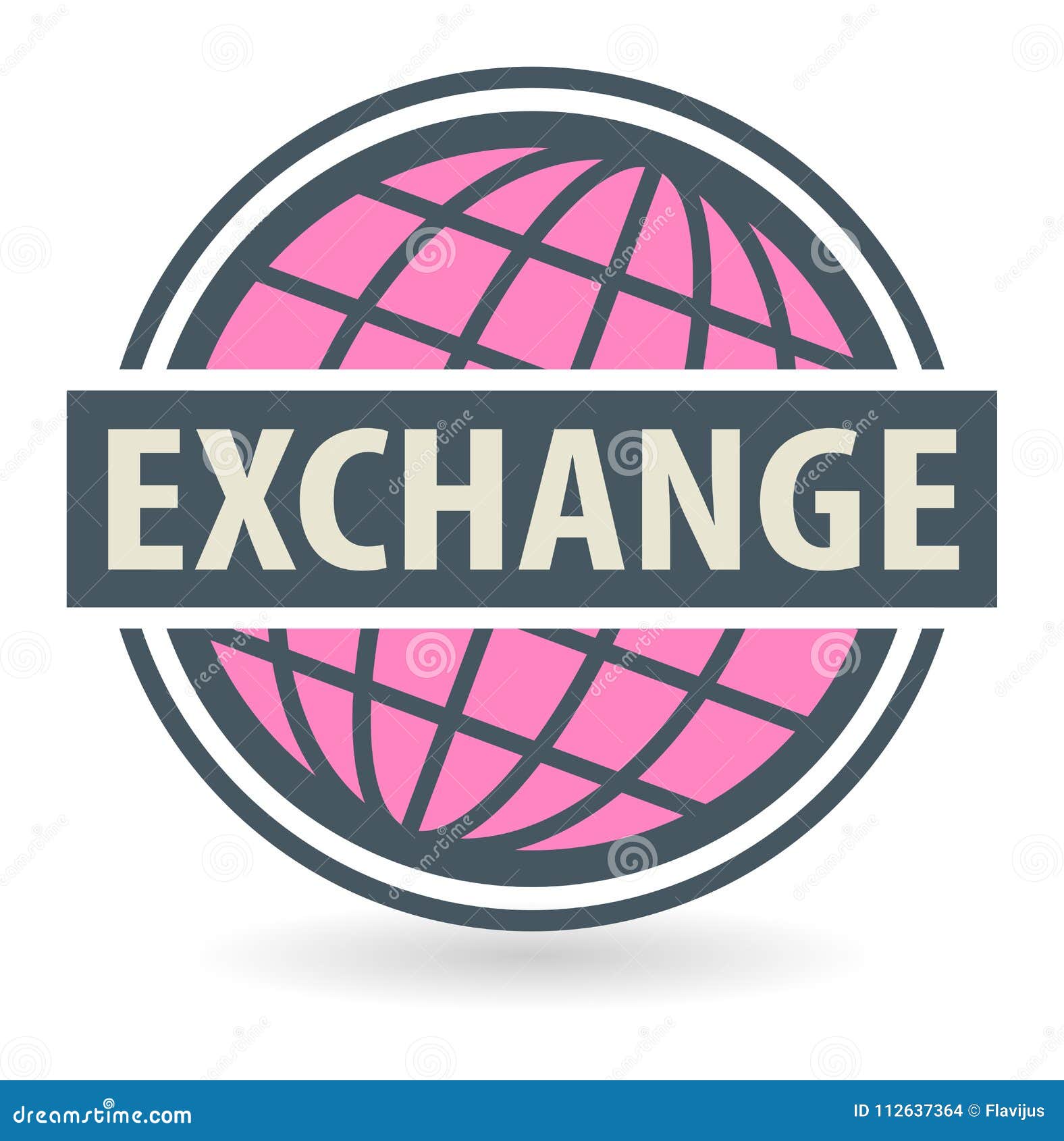 Abstract Stamp or Label with the Text Exchange Stock Vector ...