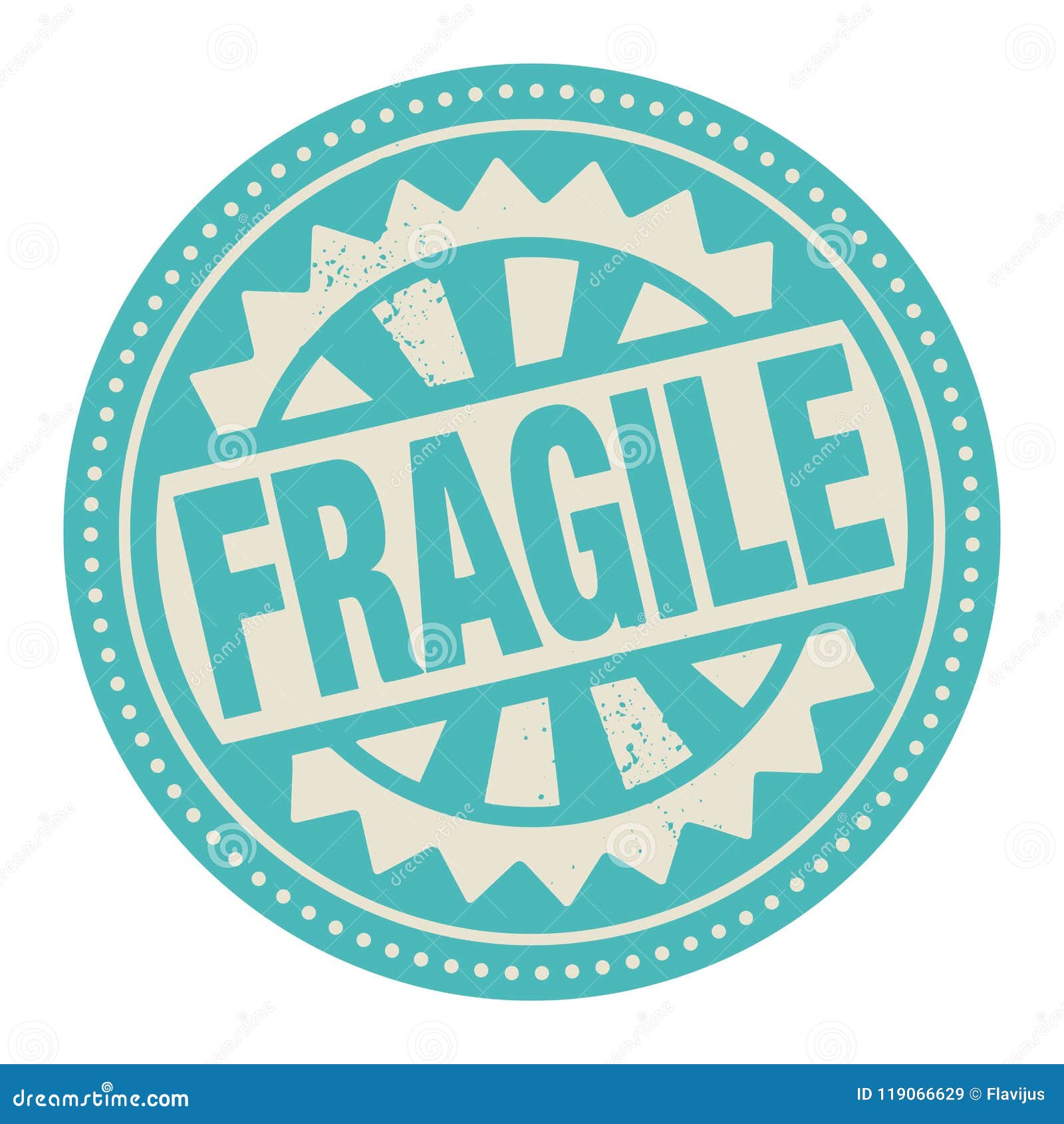 Abstract Stamp or Label with the Text Fragile Written Inside Stock ...