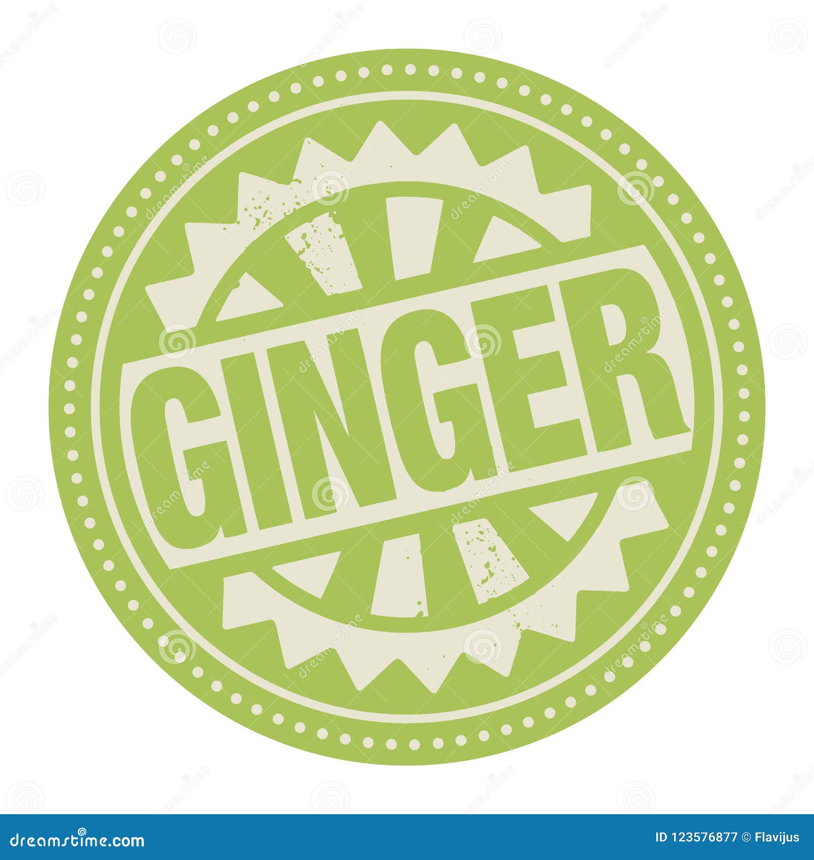 Abstract Stamp or Label with the Text Ginger Written Inside Stock ...