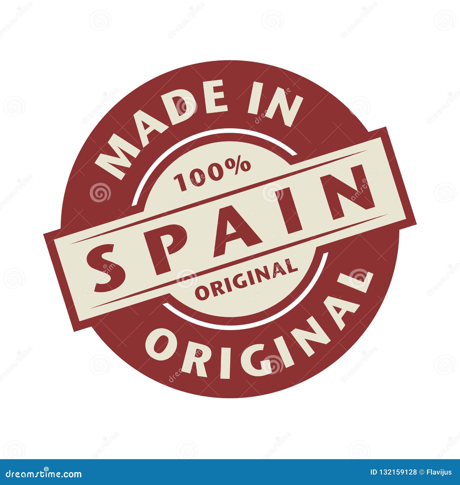 Made In Spain, Origen Espana Logo, Product Label Map Stamp. Vector ...