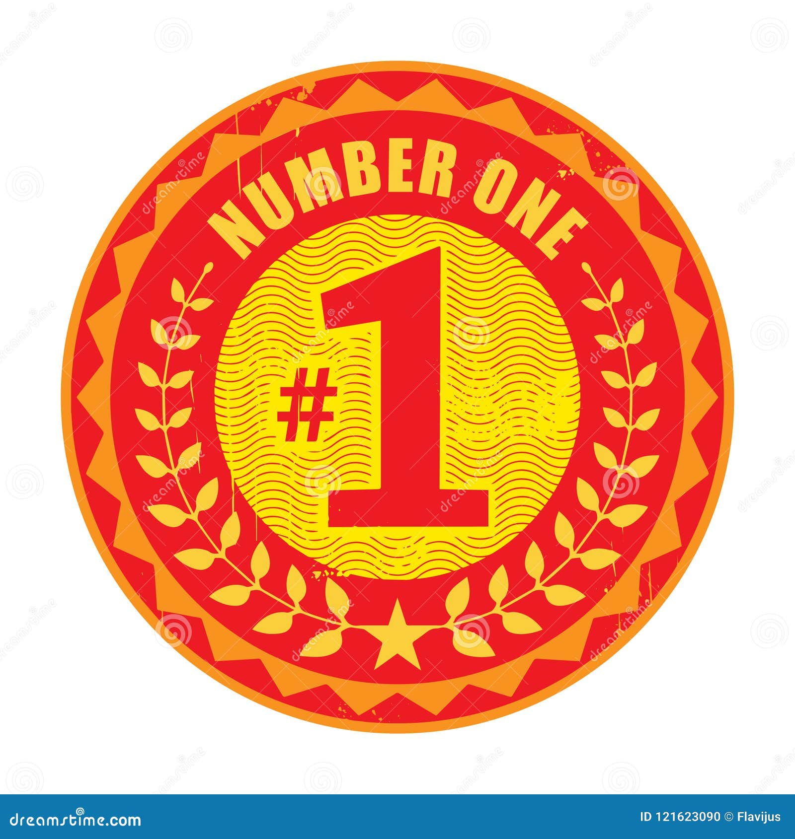 Abstract Stamp or Label with the Text Number One Stock Vector ...