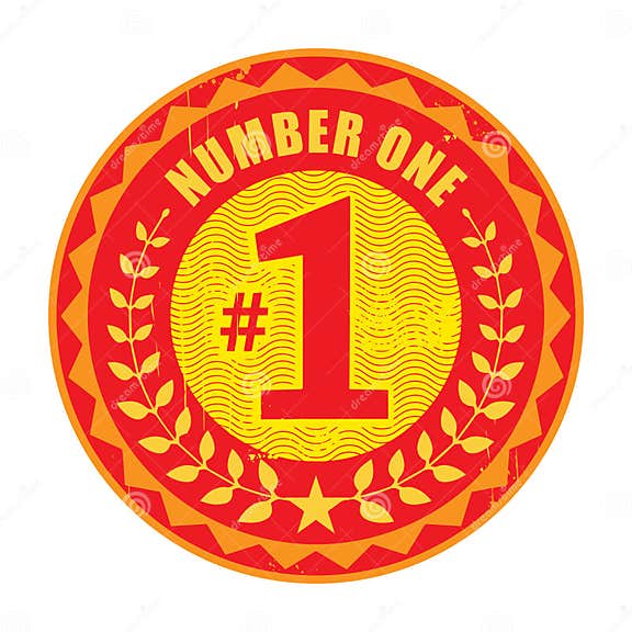 Abstract Stamp or Label with the Text Number One Stock Vector ...