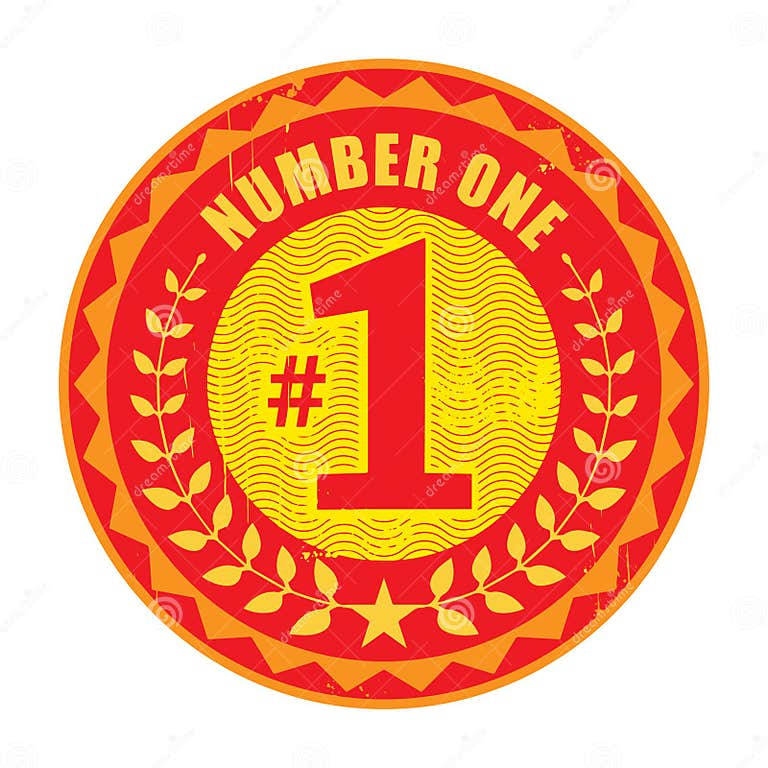 Abstract Stamp or Label with the Text Number One Stock Vector ...