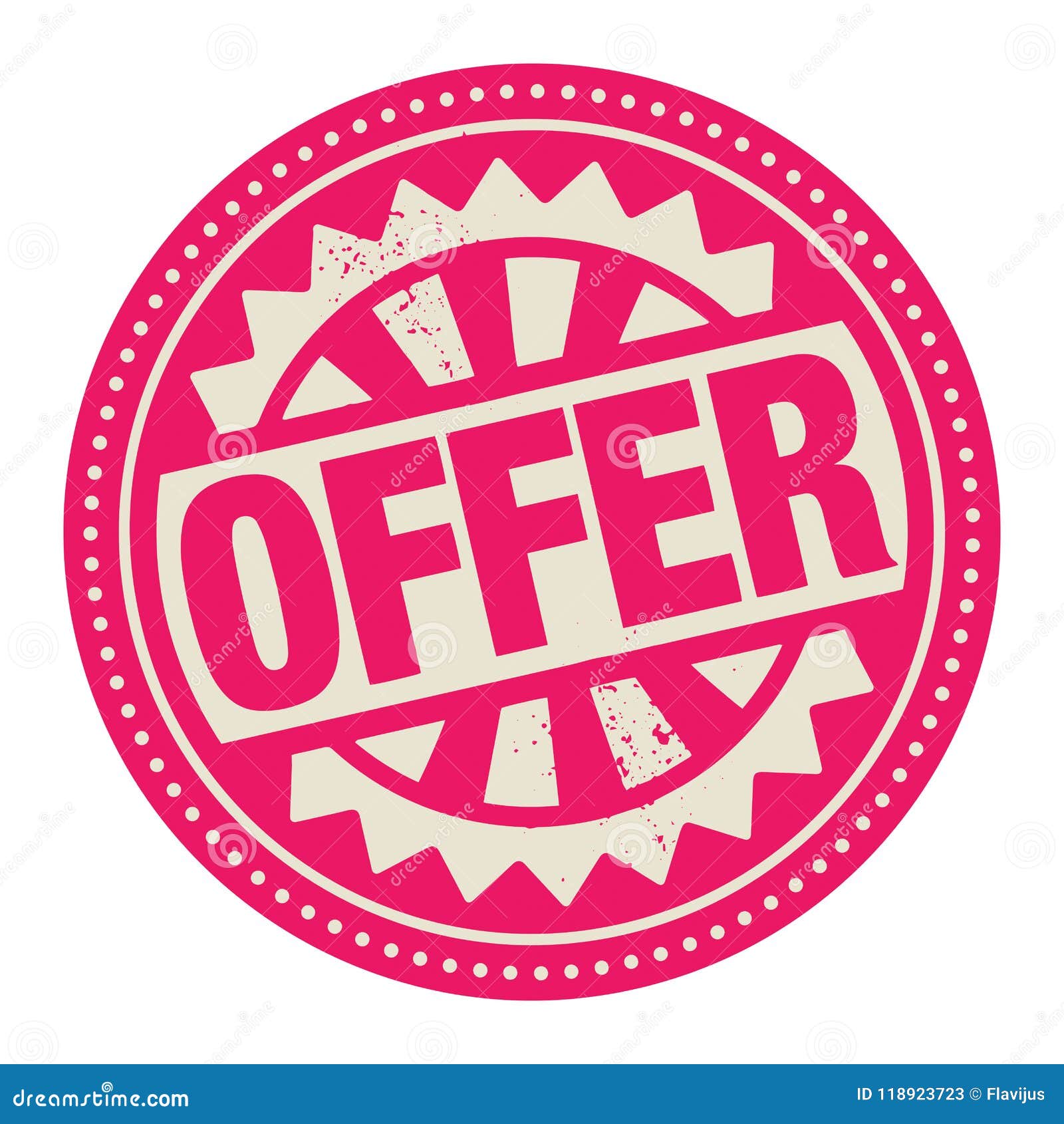 Abstract Stamp or Label with the Text Offer Written Inside Stock Vector ...