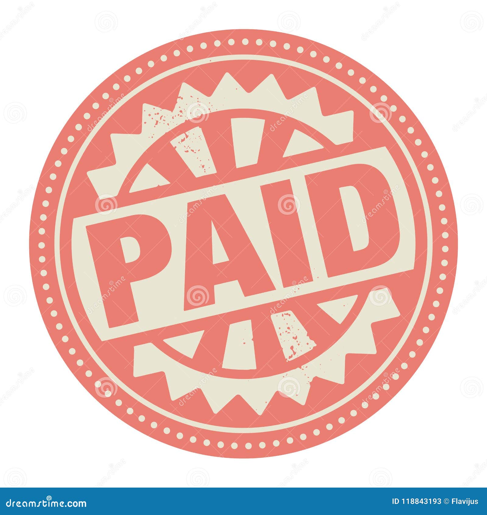 Abstract Stamp or Label with the Text Paid Written Inside Stock Vector ...