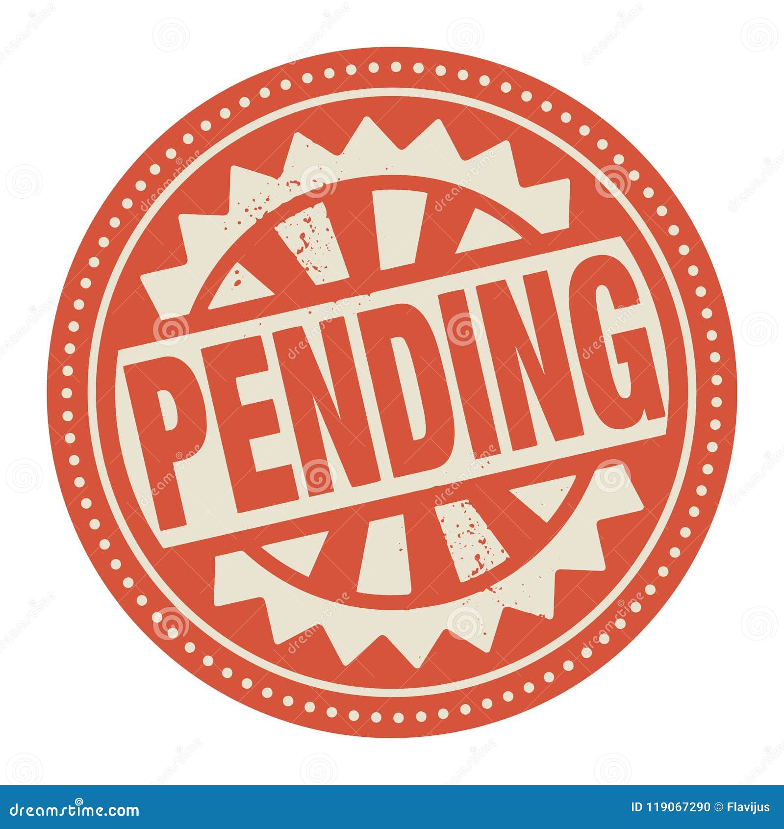 Abstract Stamp or Label with the Text Pending Written Inside Stock ...
