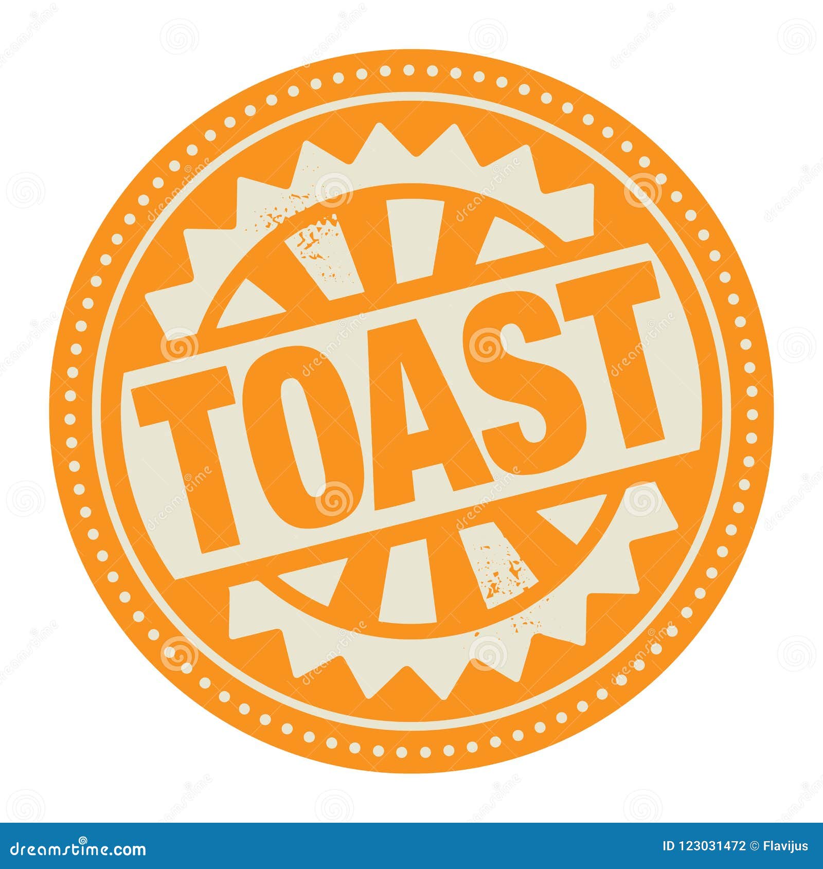 Abstract Stamp or Label with the Text Toast Written Inside Stock Vector ...