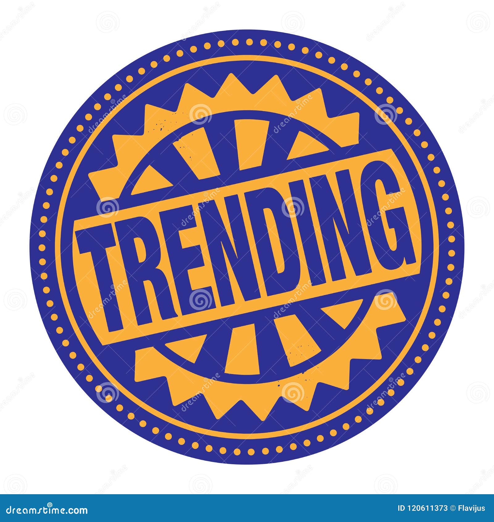 Abstract Stamp or Label with the Text Trending Stock Vector ...