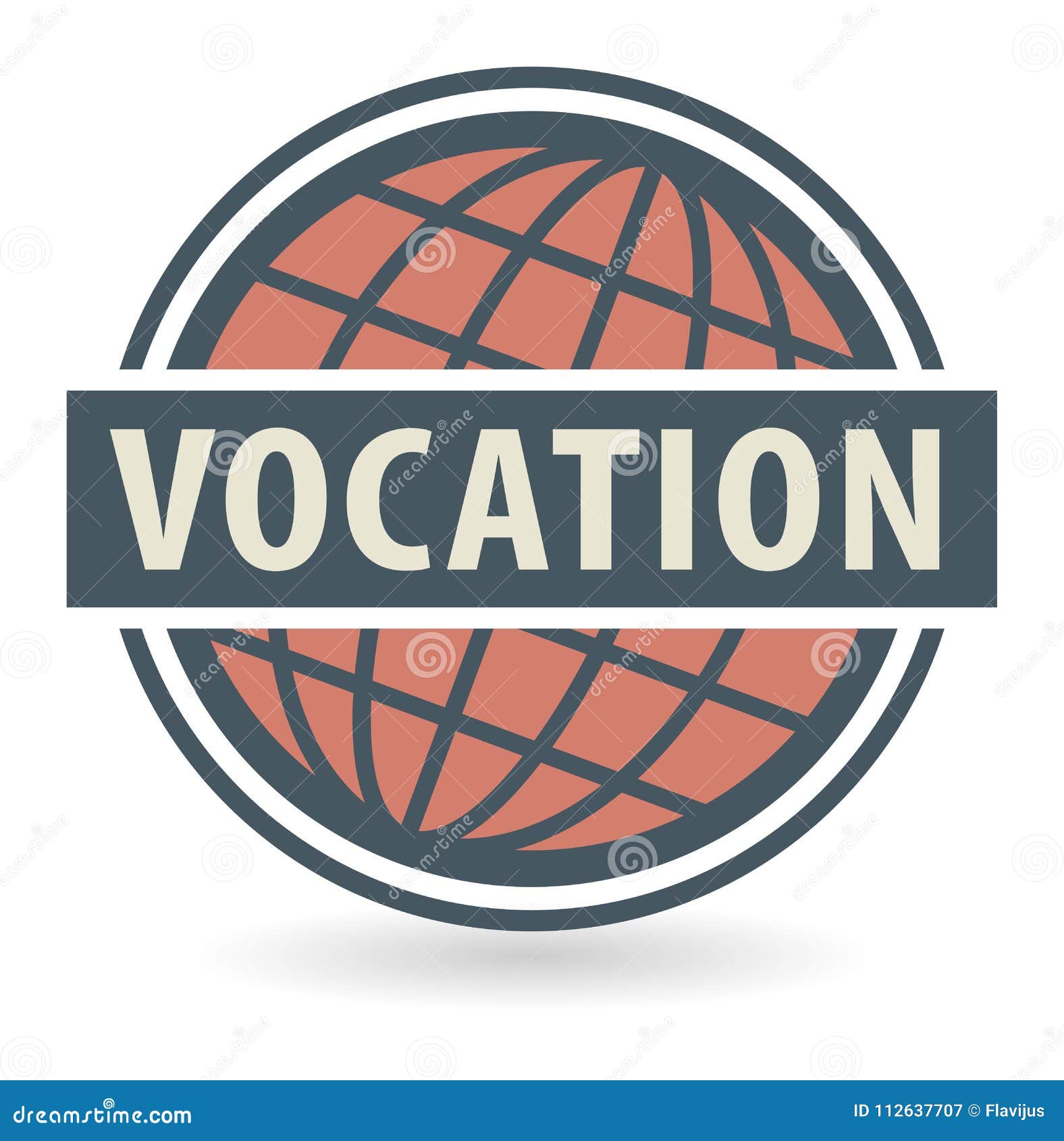 Abstract Stamp or Label with the Text Vocation Stock Vector ...